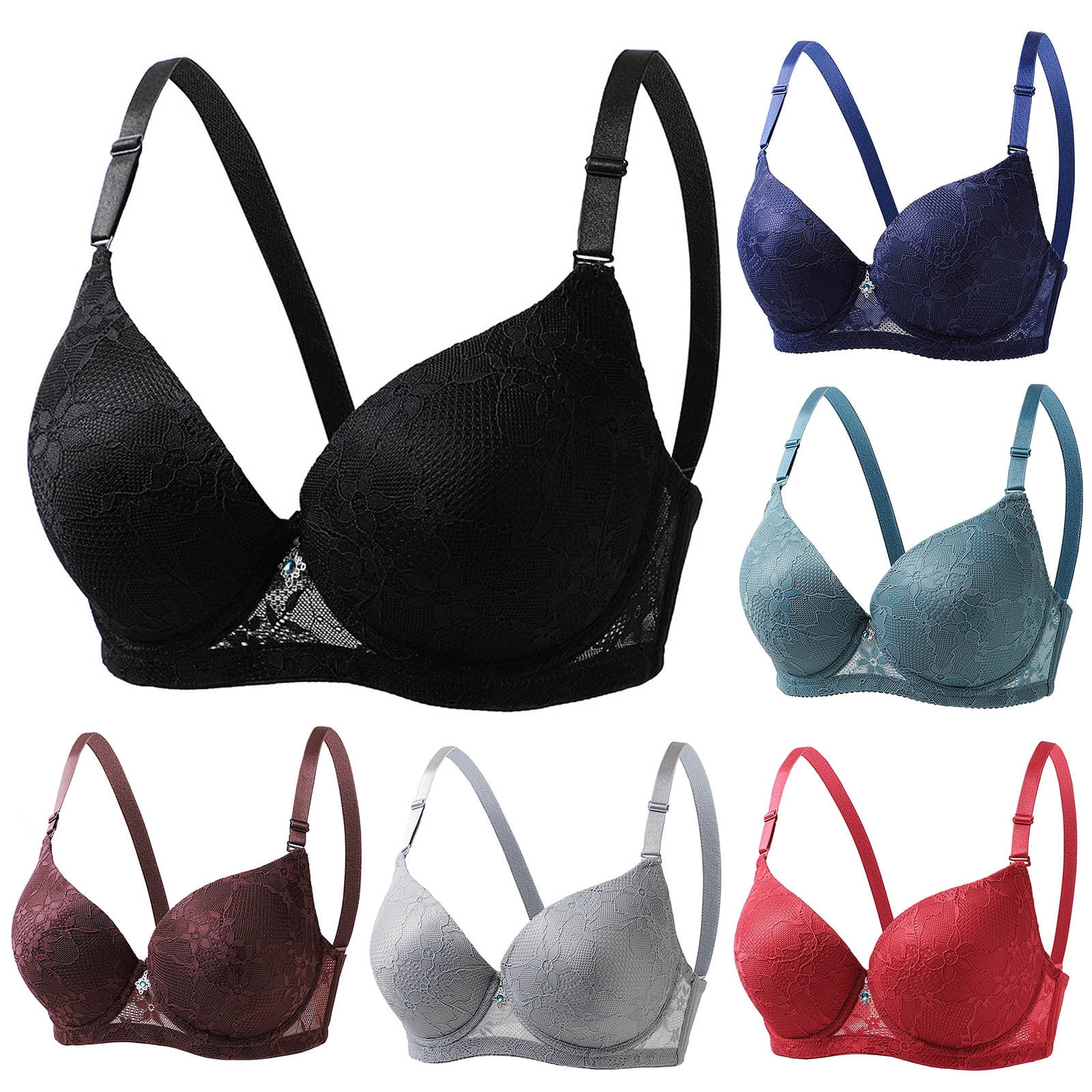 Ashirexll Plus Size Bras for Women, Push Up Bra, Plus Size Full ...