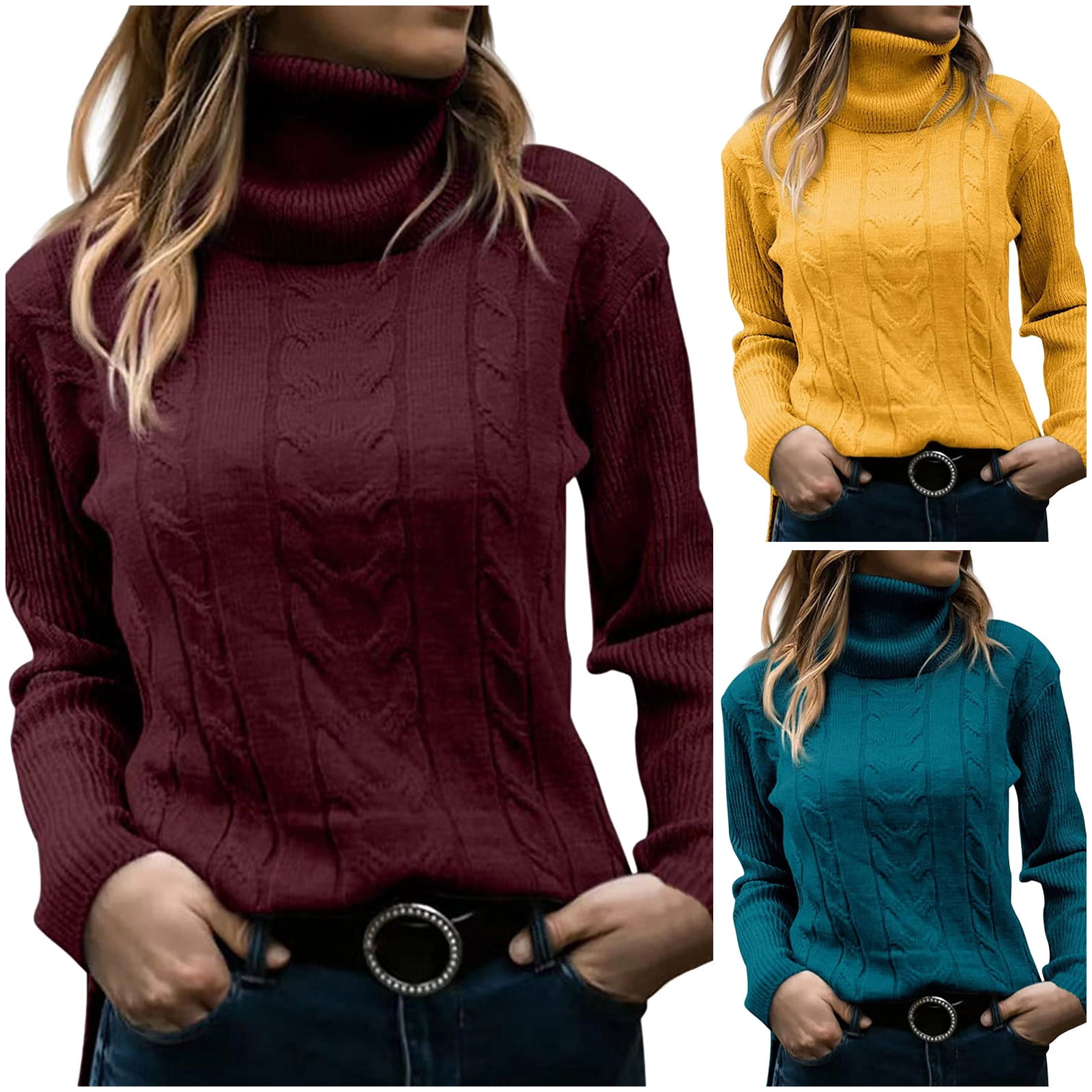 Ashirexll Pullover Sweaters for Women Winter Sweaters Fashion Loose ...