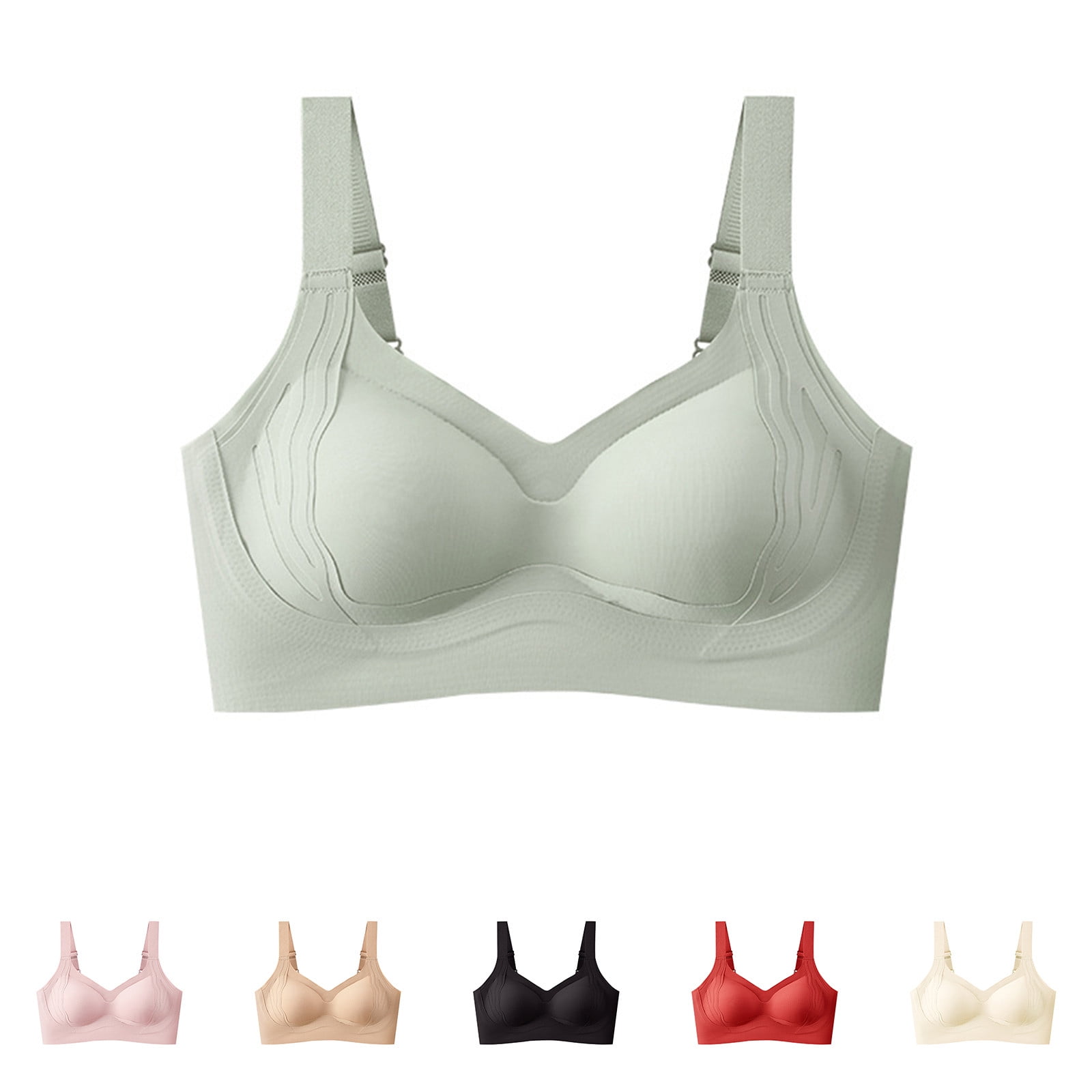 Ashirexll Push Up Bra, Plus Size Bras for Women, Solid Color Support ...