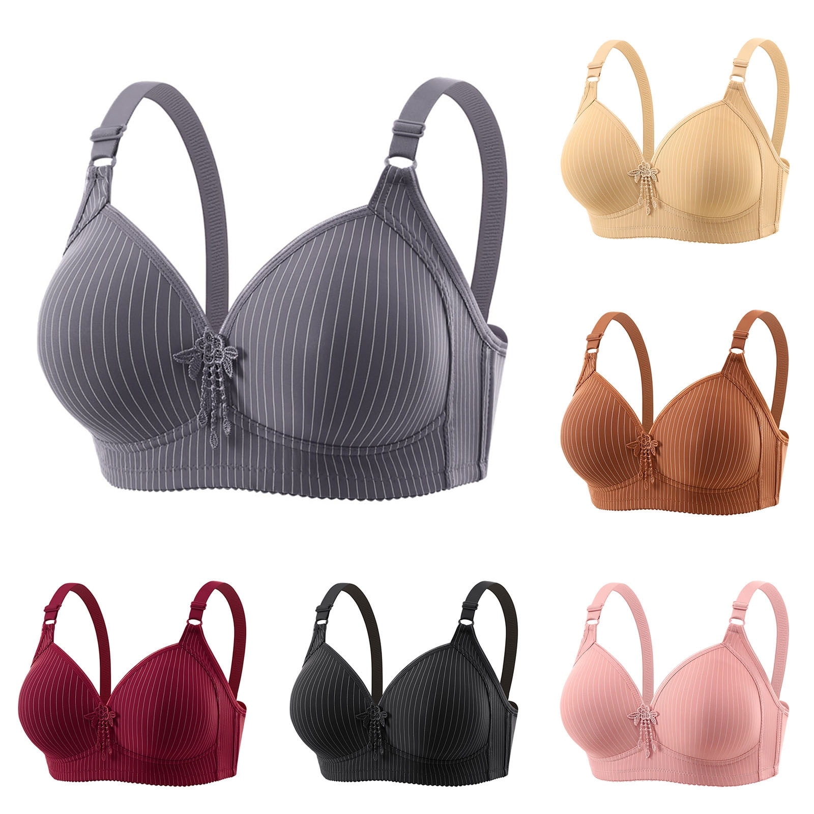 Ashirexll Push Up Bra, Plus Size Bras for Women, Wireless Bra Nursing ...