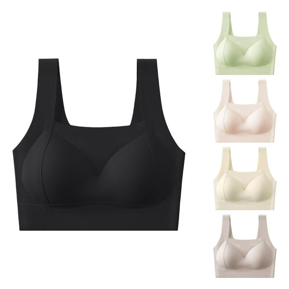 Ashirexll Push Up Bra, Plus Size Bras for Women, Wireless Full Coverage ...
