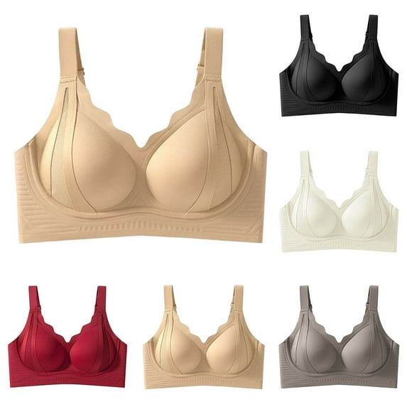 Ashirexll Push Up Bra, Plus Size Bras for Women, Womens Seamless Bra ...