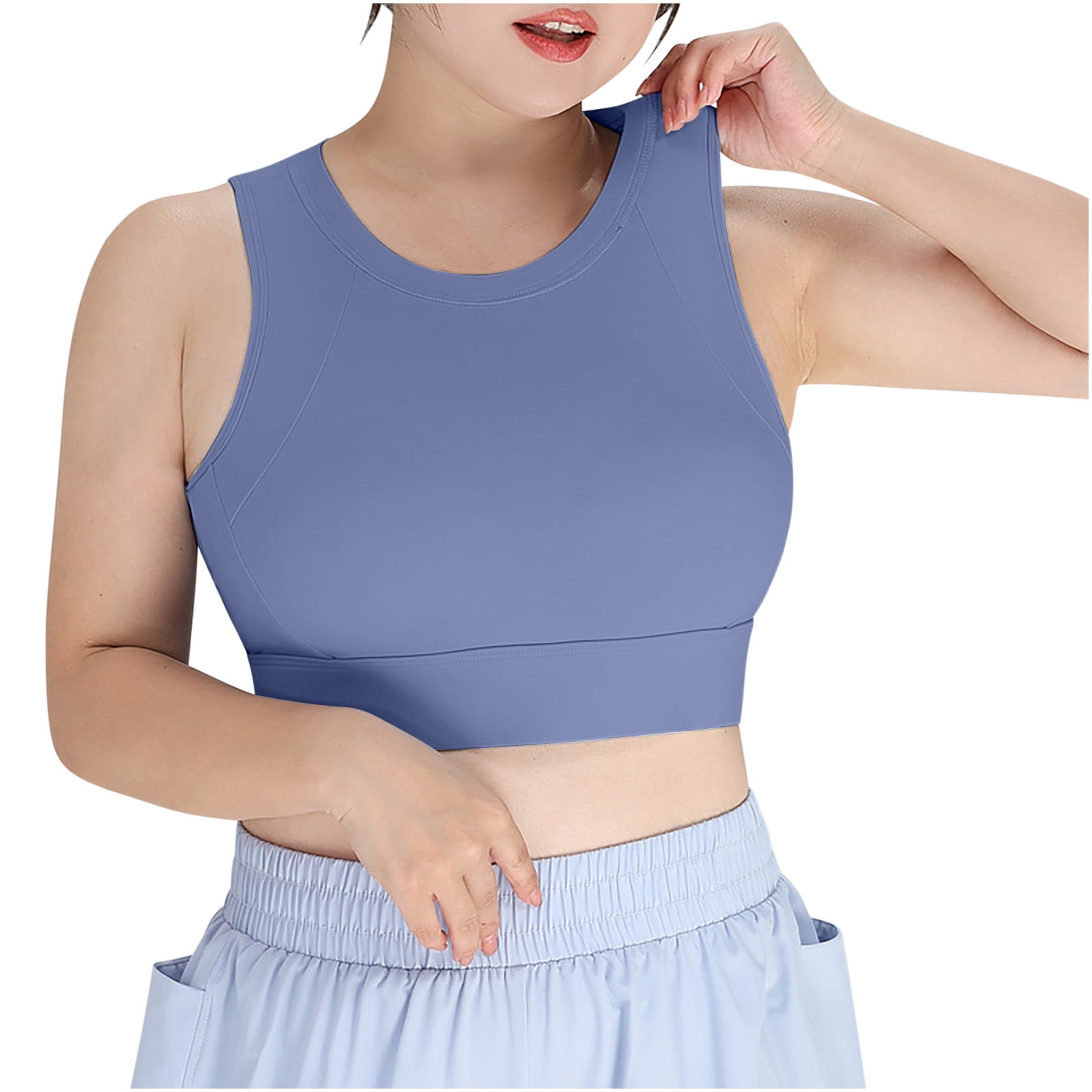 Ashirexll Racerback Sports Bras for Women Large Bust High Support Plus ...