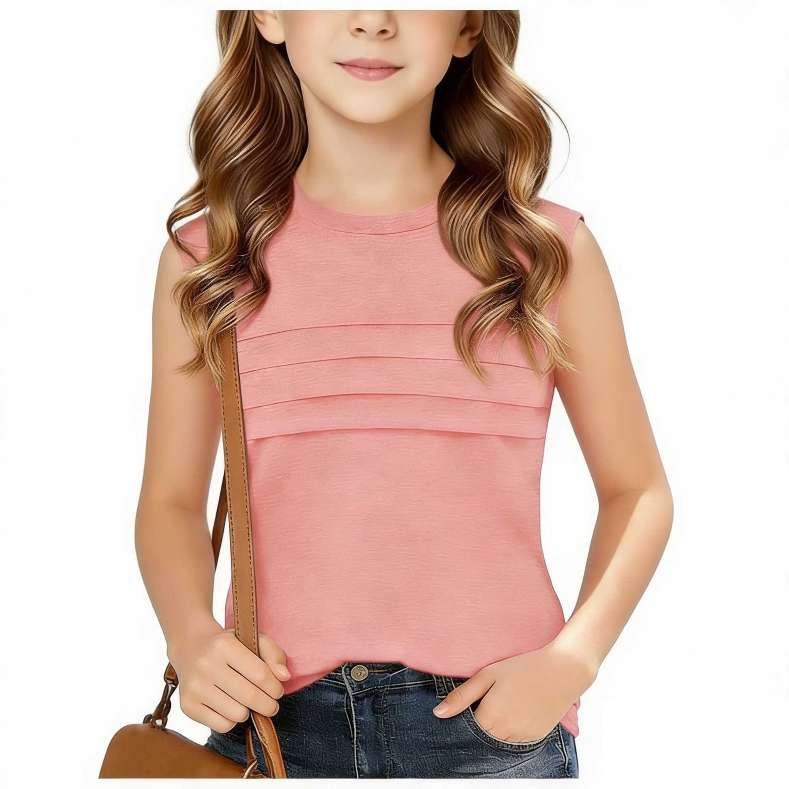 Ashirexll Shirts for Girls, Summer Tops, Girls Round Neck Short Sleeve ...