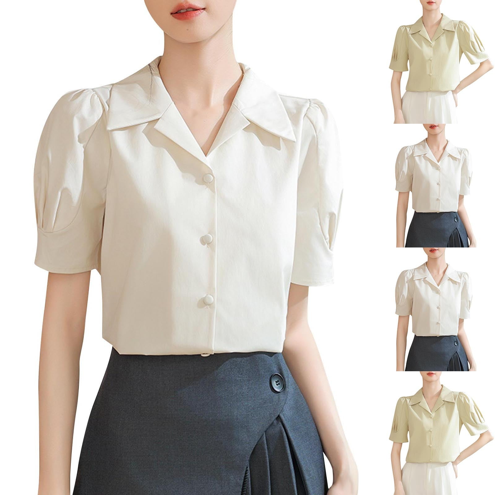 Ashirexll Short Sleeve Shirts for Women, Tops for Women Trendy, Three ...