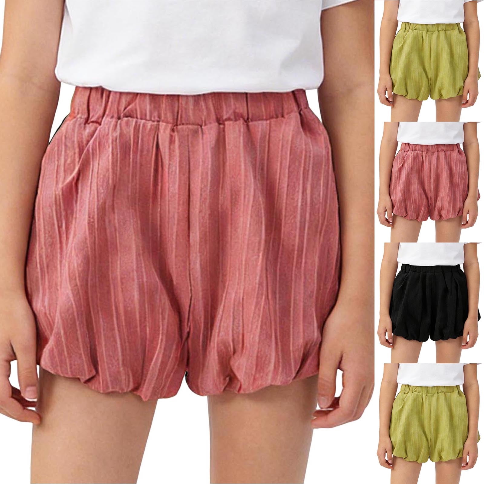 Ashirexll Shorts for Girls Fashion Summer Solid Color Comfortable ...