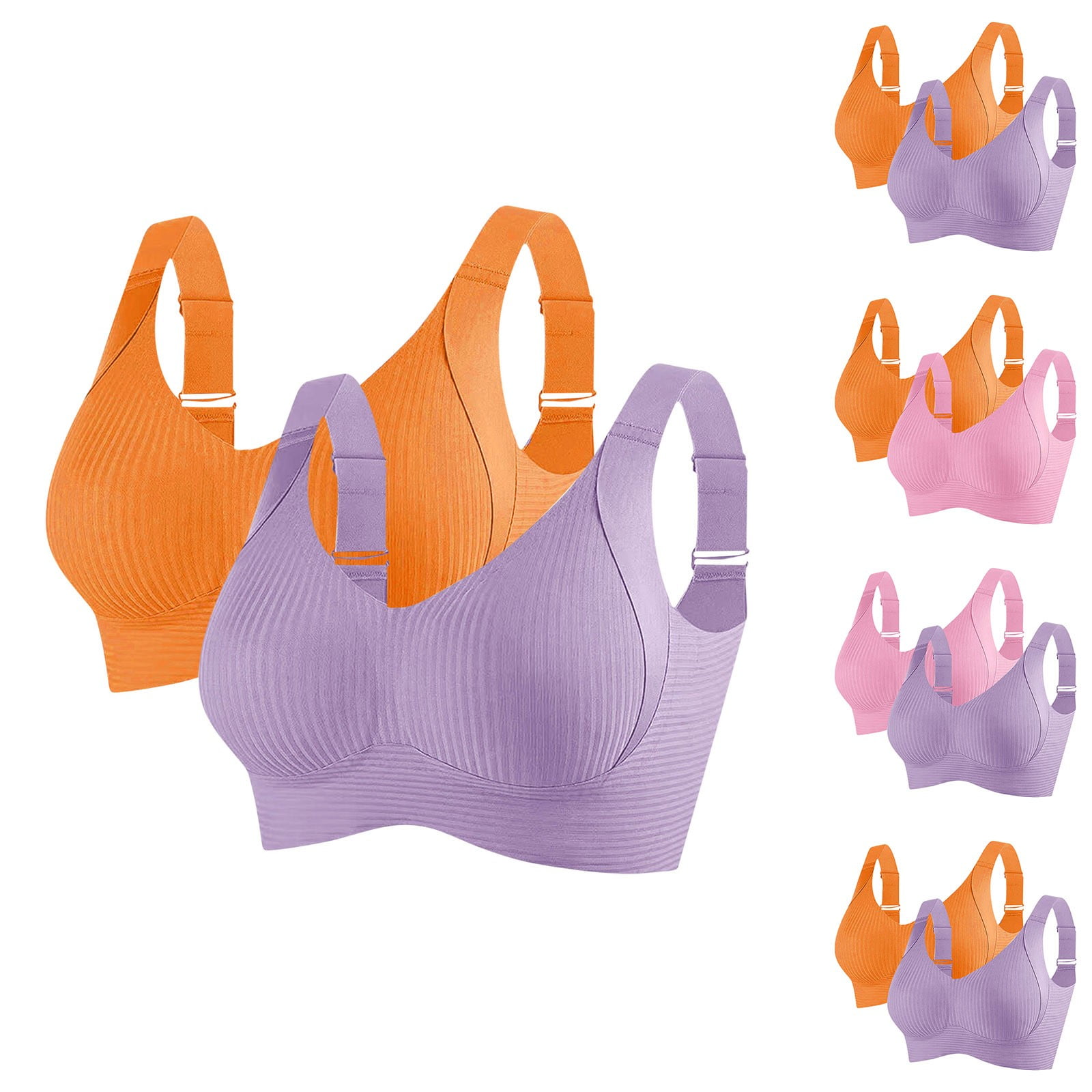 Ashirexll Sports Bras for Women Large Bust, Wireless Bras for Women ...