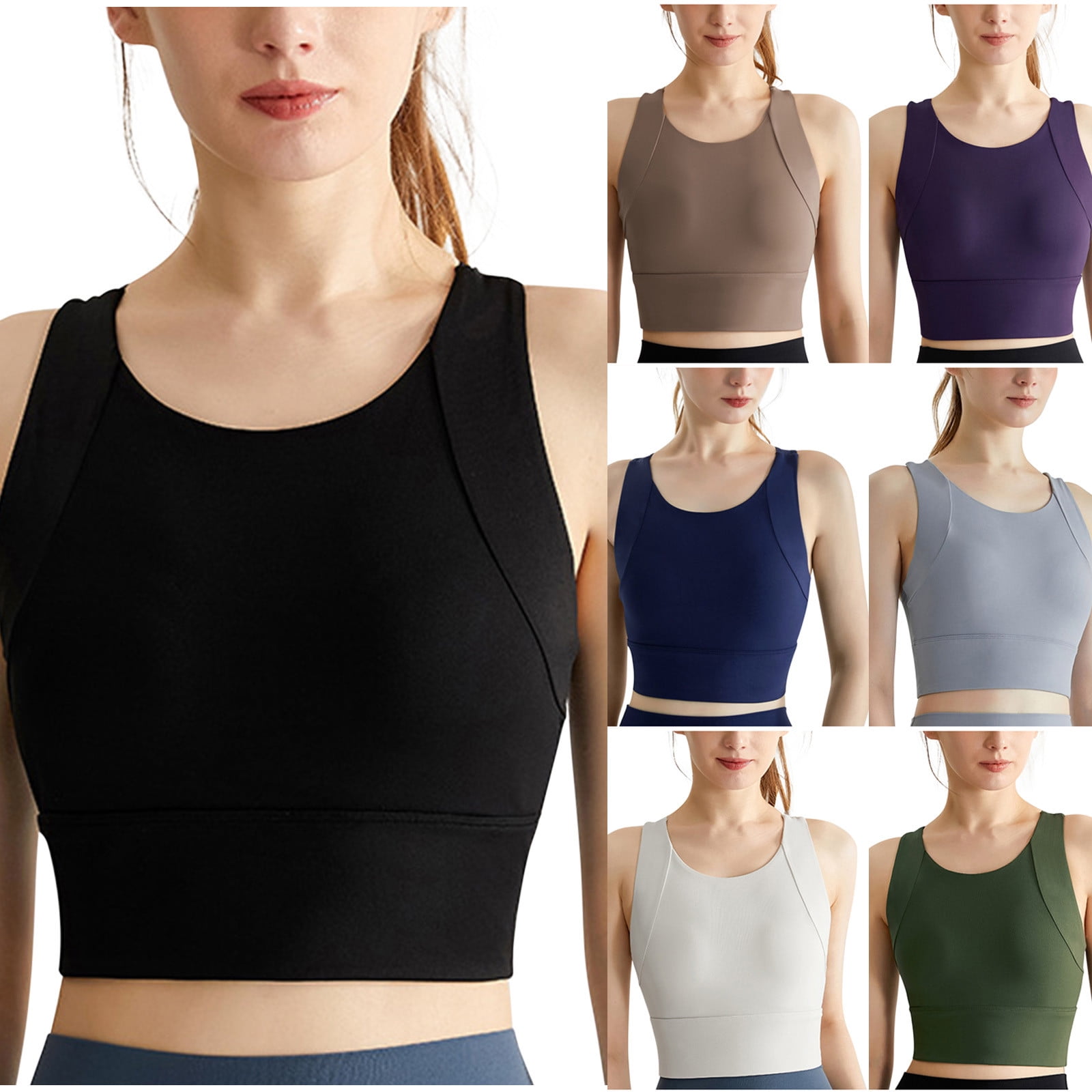 Ashirexll Sports Bras for Women Large Bust, Wireless Bras for Women ...