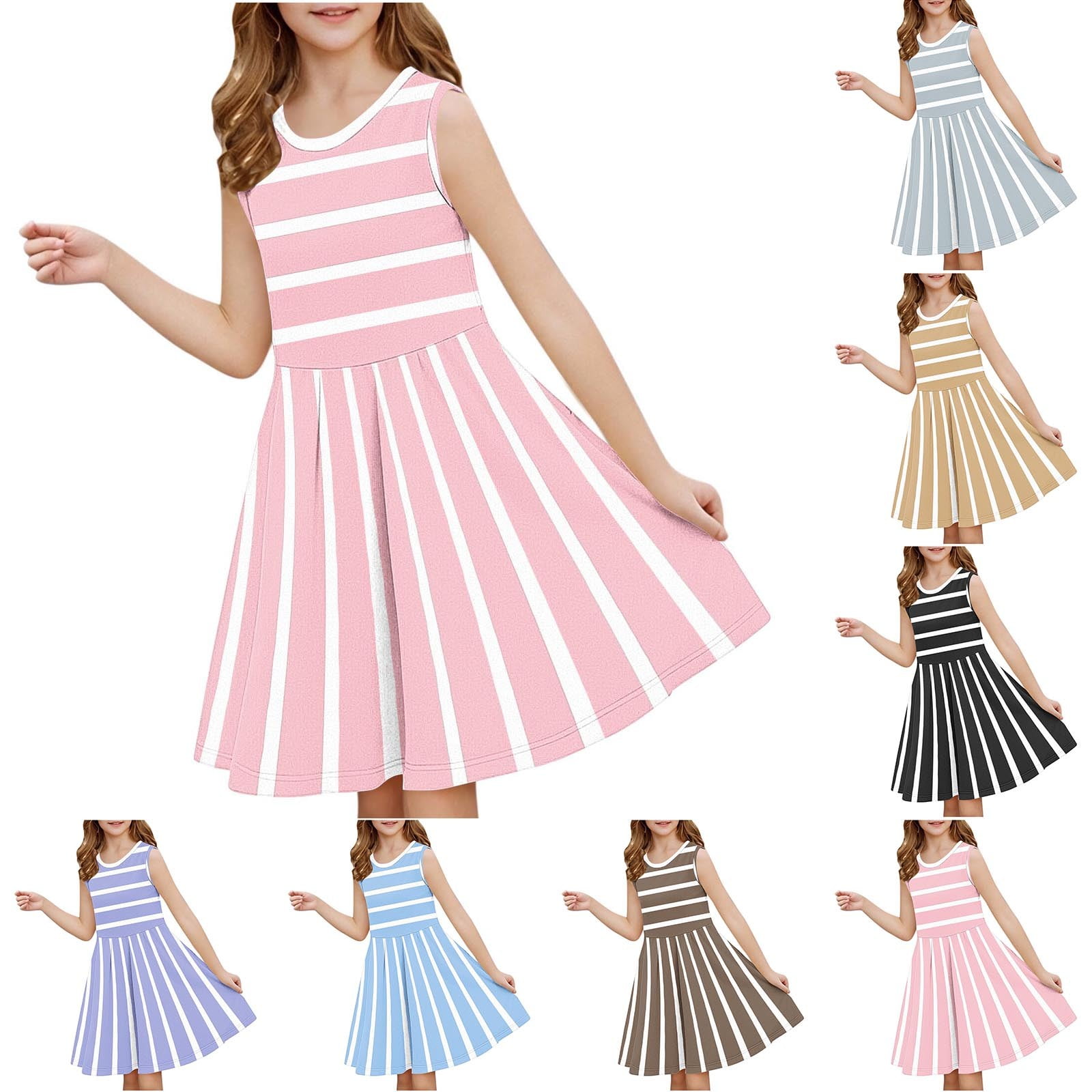 Ashirexll Summer Dresses for Teens, Girls Dresses Size 10-12, Girls ...