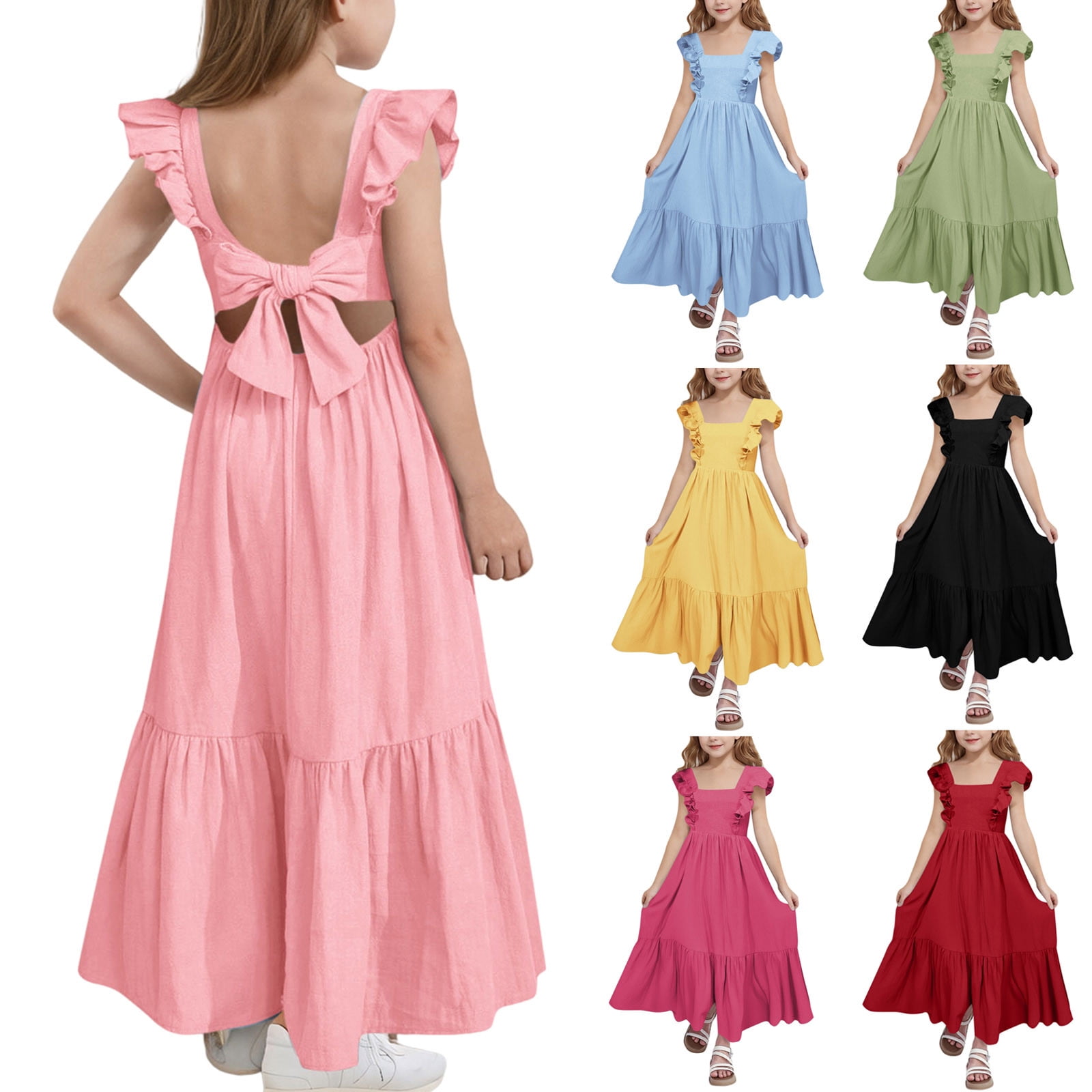 Ashirexll Summer Dresses for Teens, Girls Dresses Size 10-12, Girls ...