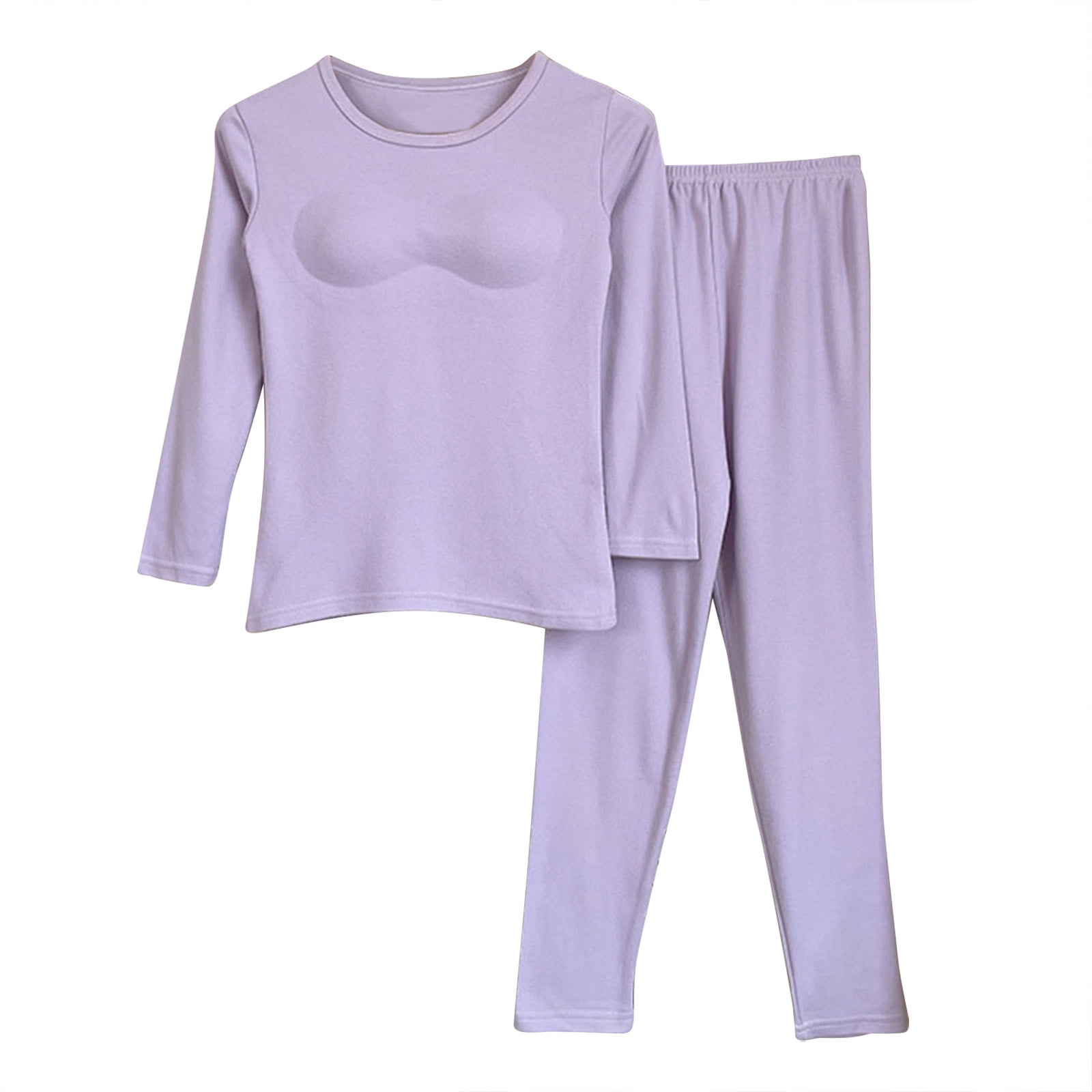 Ashirexll Thermal Underwear for Women Plus Size Casual Fleece Warm Tops ...