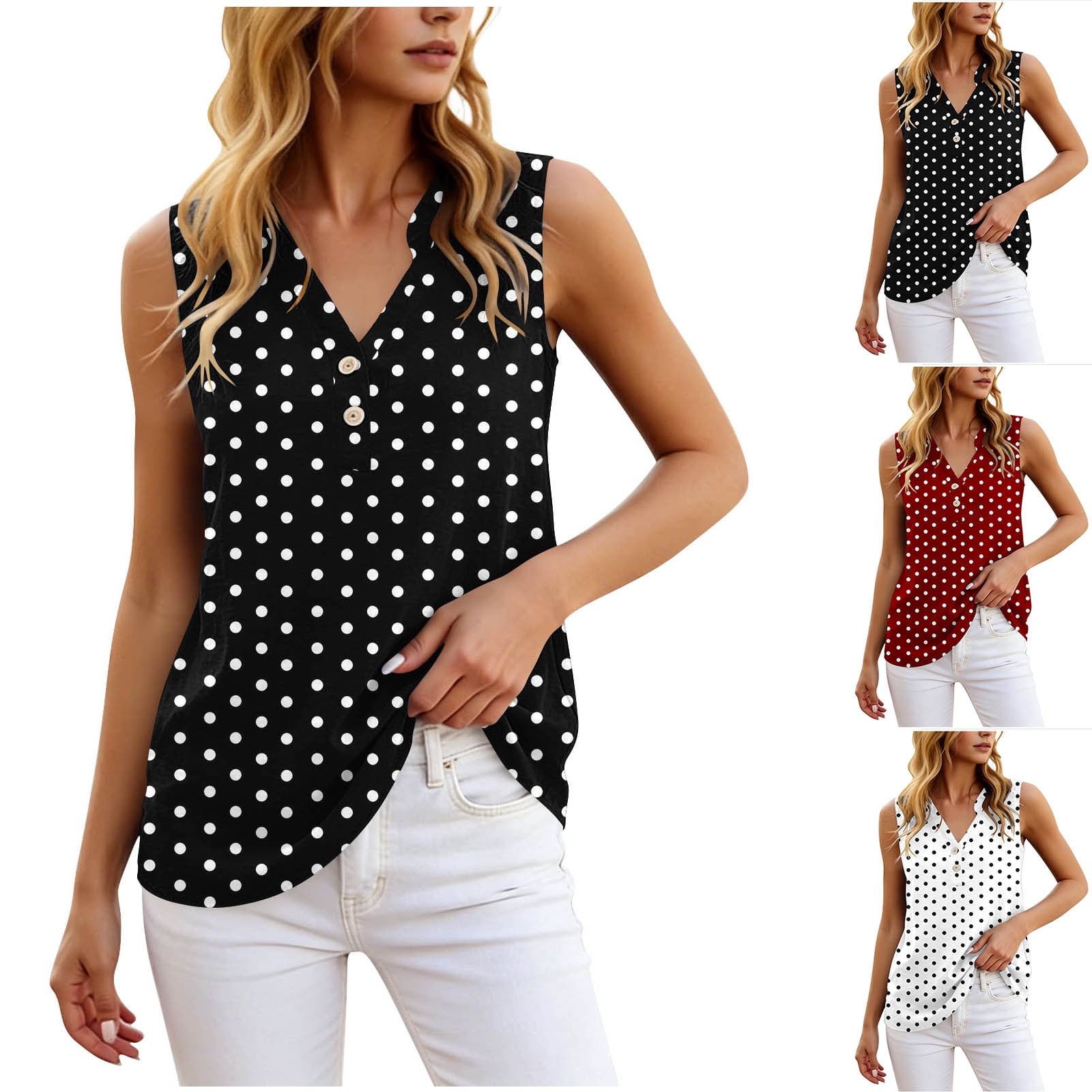 Ashirexll Tops for Women Trendy Front Button for Spring and Summer ...
