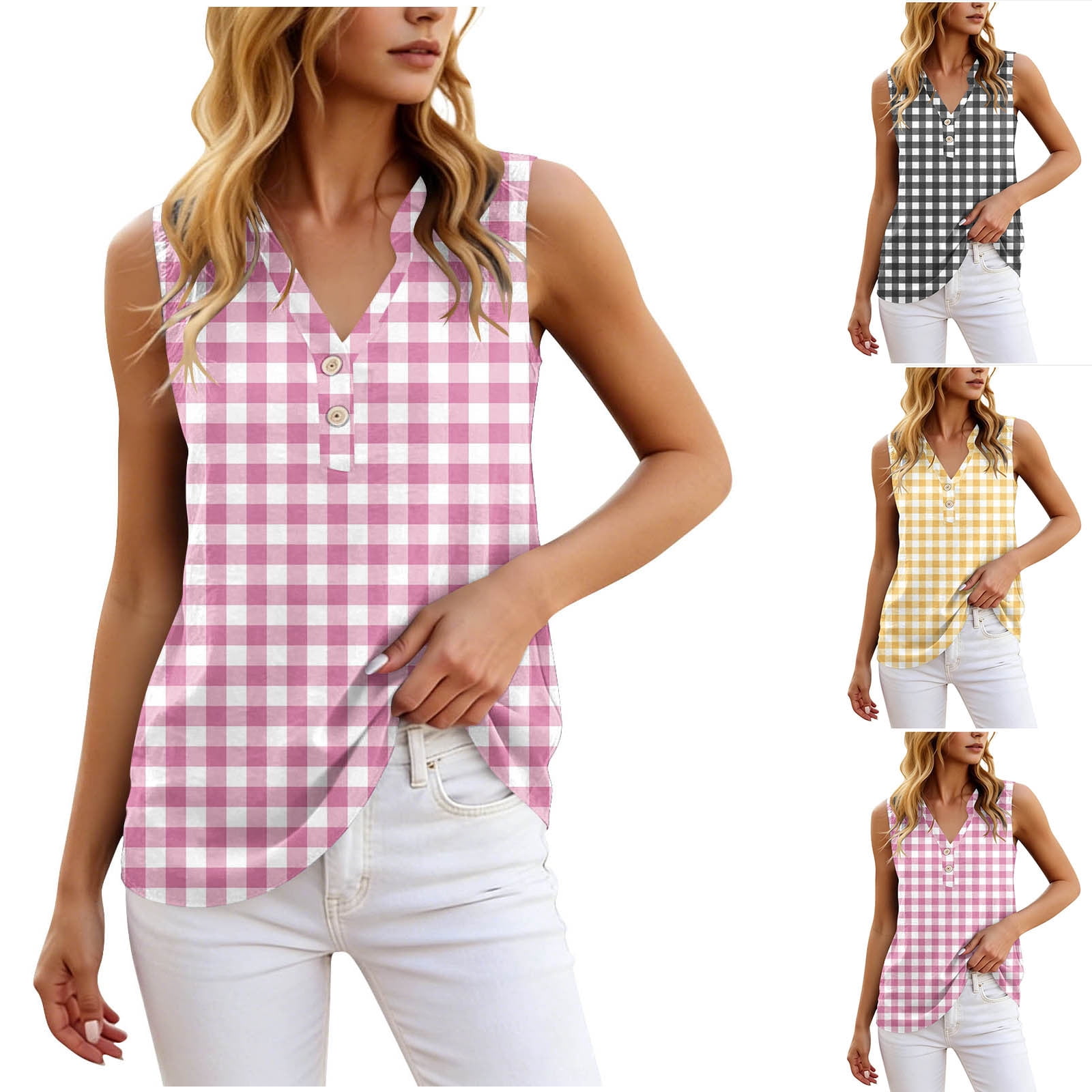 Ashirexll Tops for Women Trendy Front Button for Spring and Summer ...