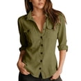 Ashirexll Tops for Women Trendy Linen Spring Summer V-Neck Pullover ...