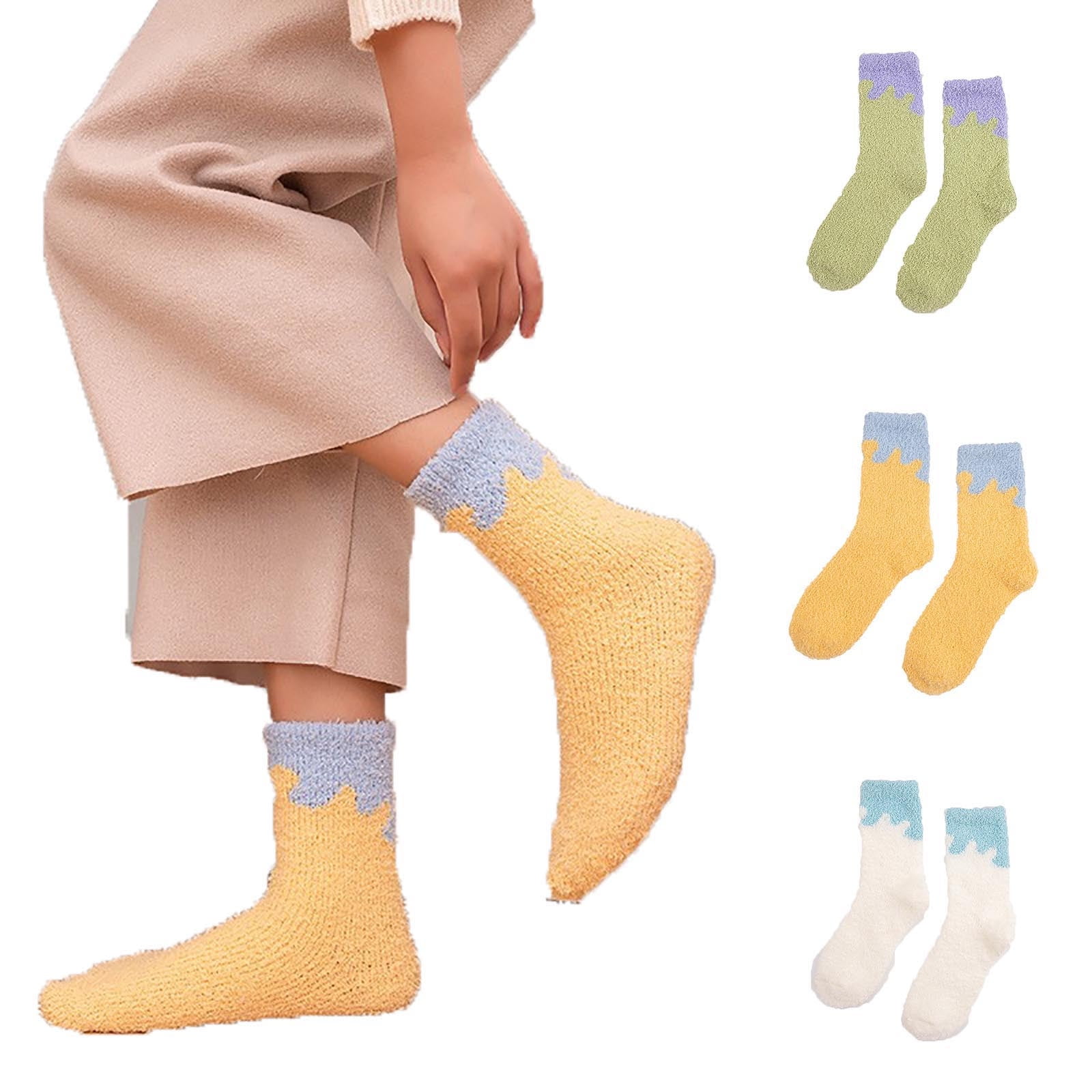 Ashirexll Winter Socks for Women, Womens Ankle Socks, Velvet Sleep Home ...