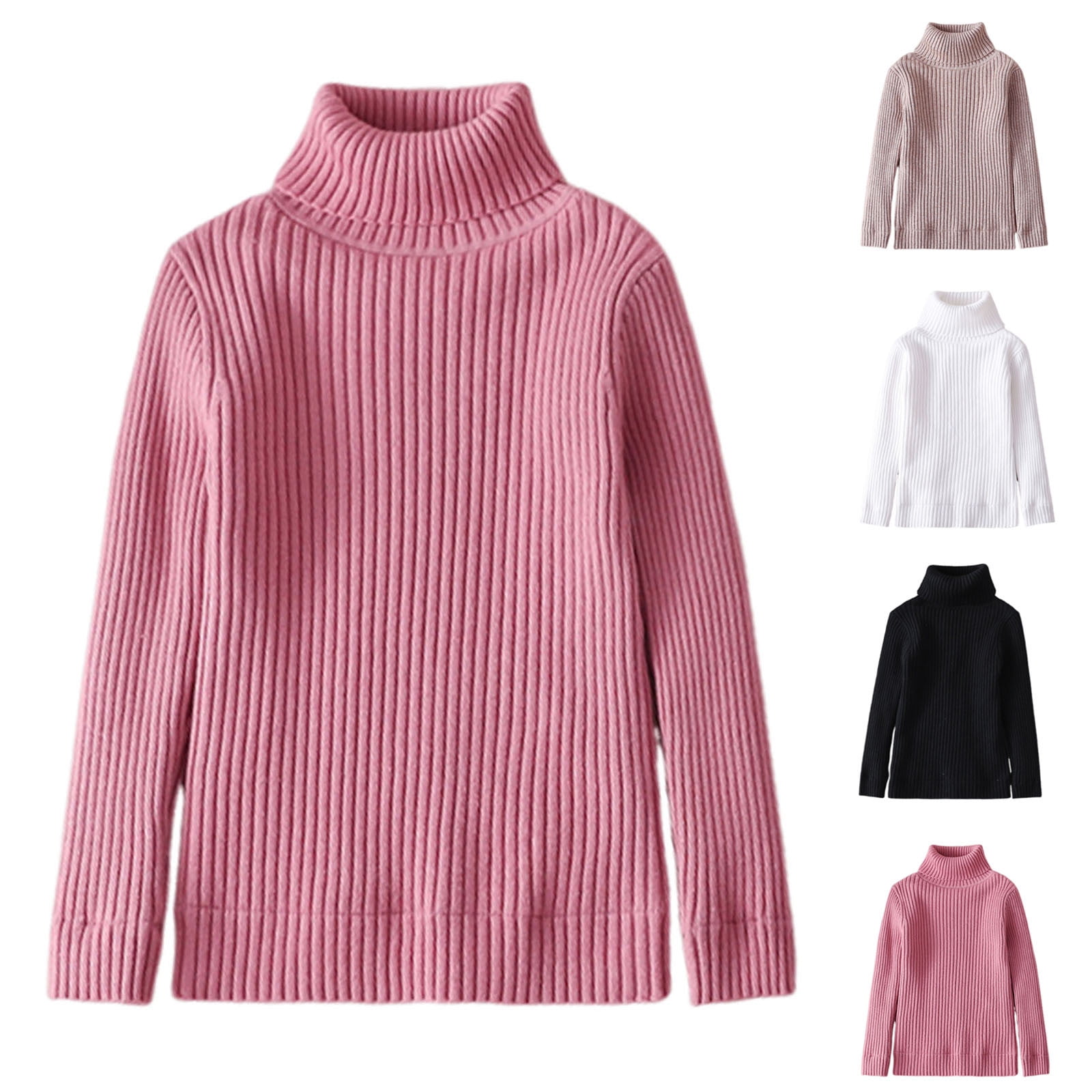 Ashirexll Winter and Fall Sweaters for Girls 1-13 Years Kids High Neck ...