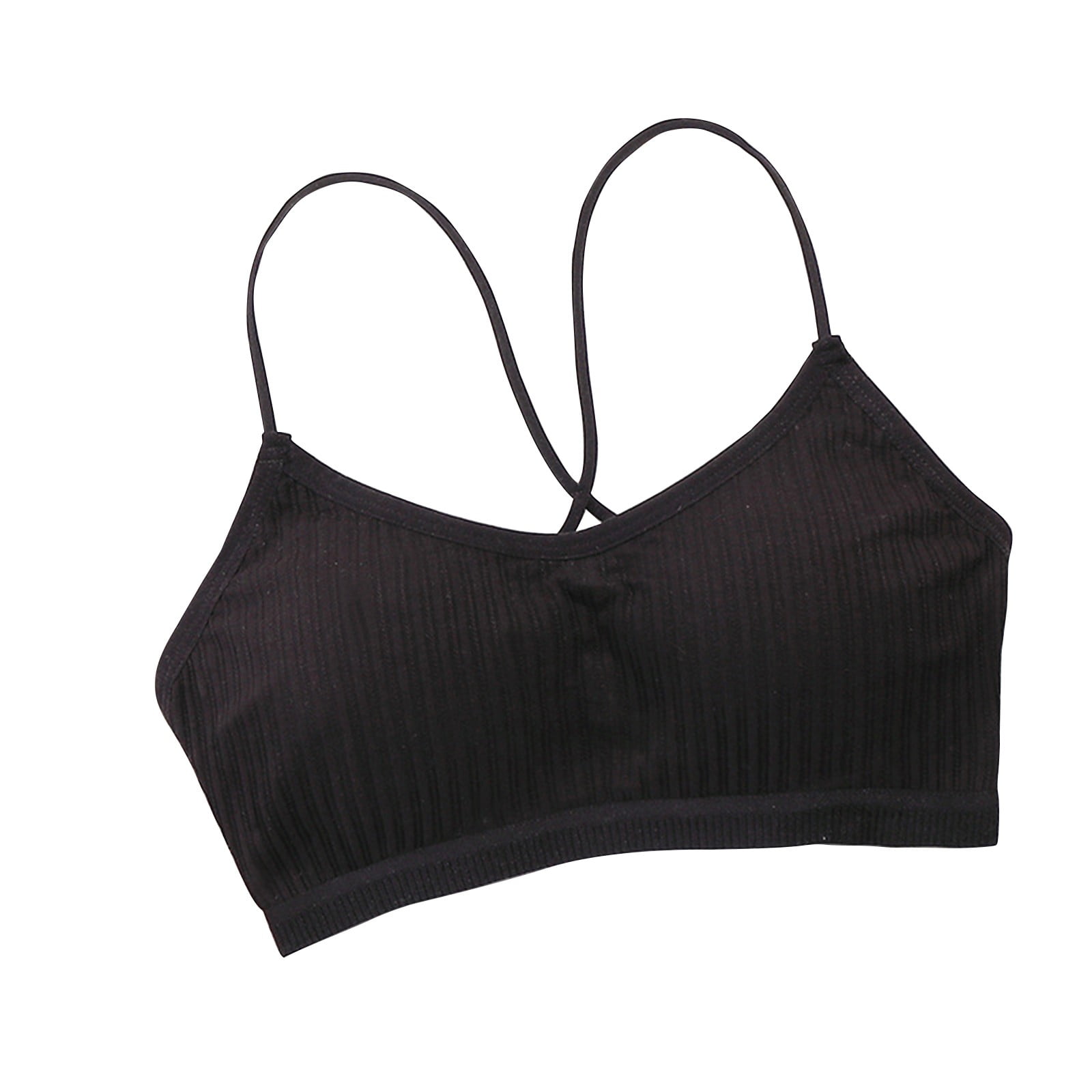 Ashirexll Wireless Bra, Racerback Bras for Women, Solid Color Cotton ...