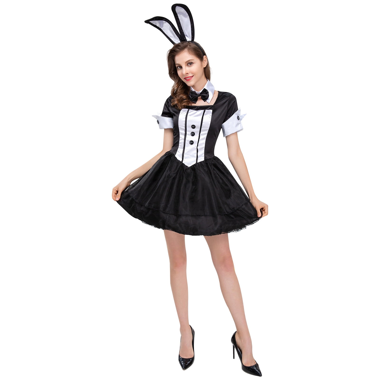 Ashirexll Womens Bunny Costume Girl Bodysuit Anime Role Costume Senpai