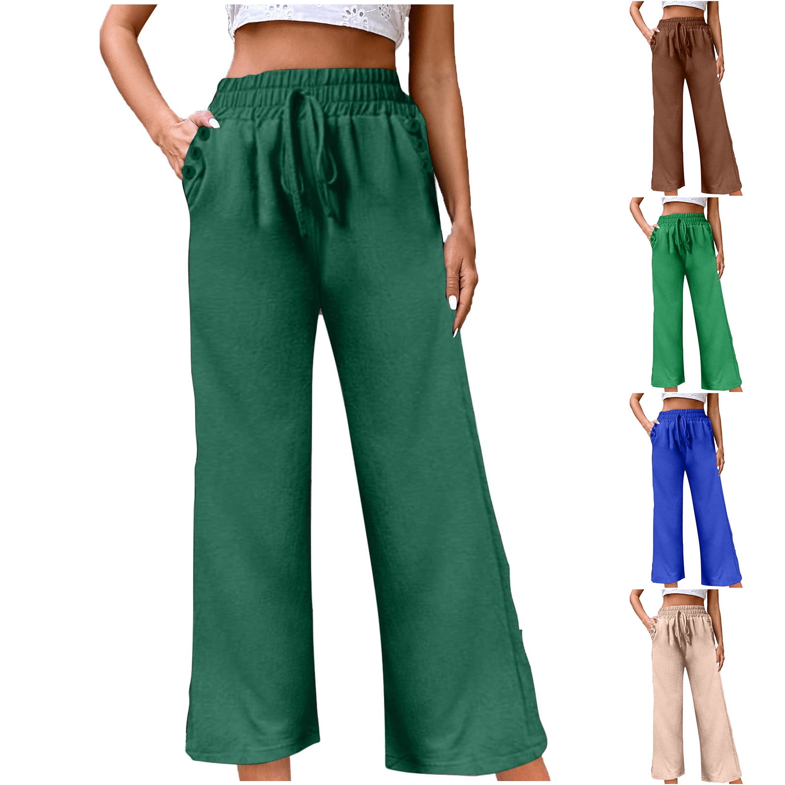 Ashirexll Womens Casual Pants, High Waisted Pants for Women, Fashion ...