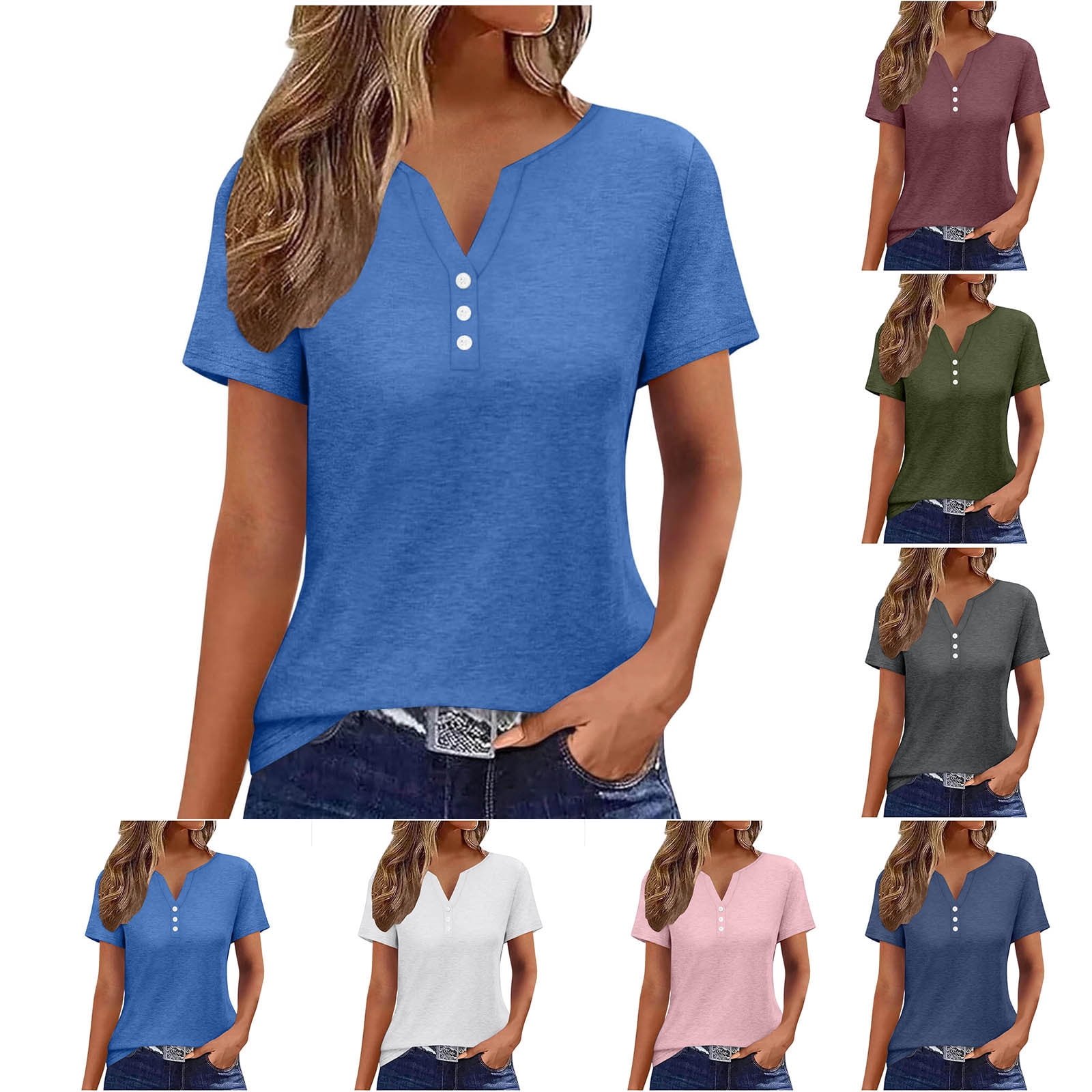 Ashirexll Womens Casual Tops Casual and Fashion Spring and Summer ...