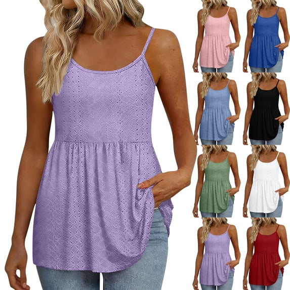 Ashirexll Womens Casual Tops Court Lock Fabric Adjustable Shoulder ...