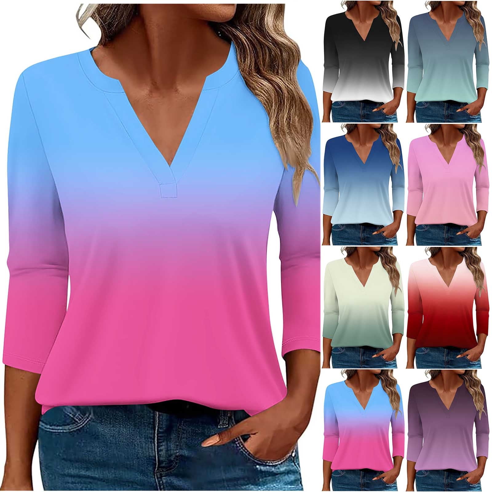 Ashirexll Womens Casual Tops, Ladies Tops and Blouses, Fashion Printed ...