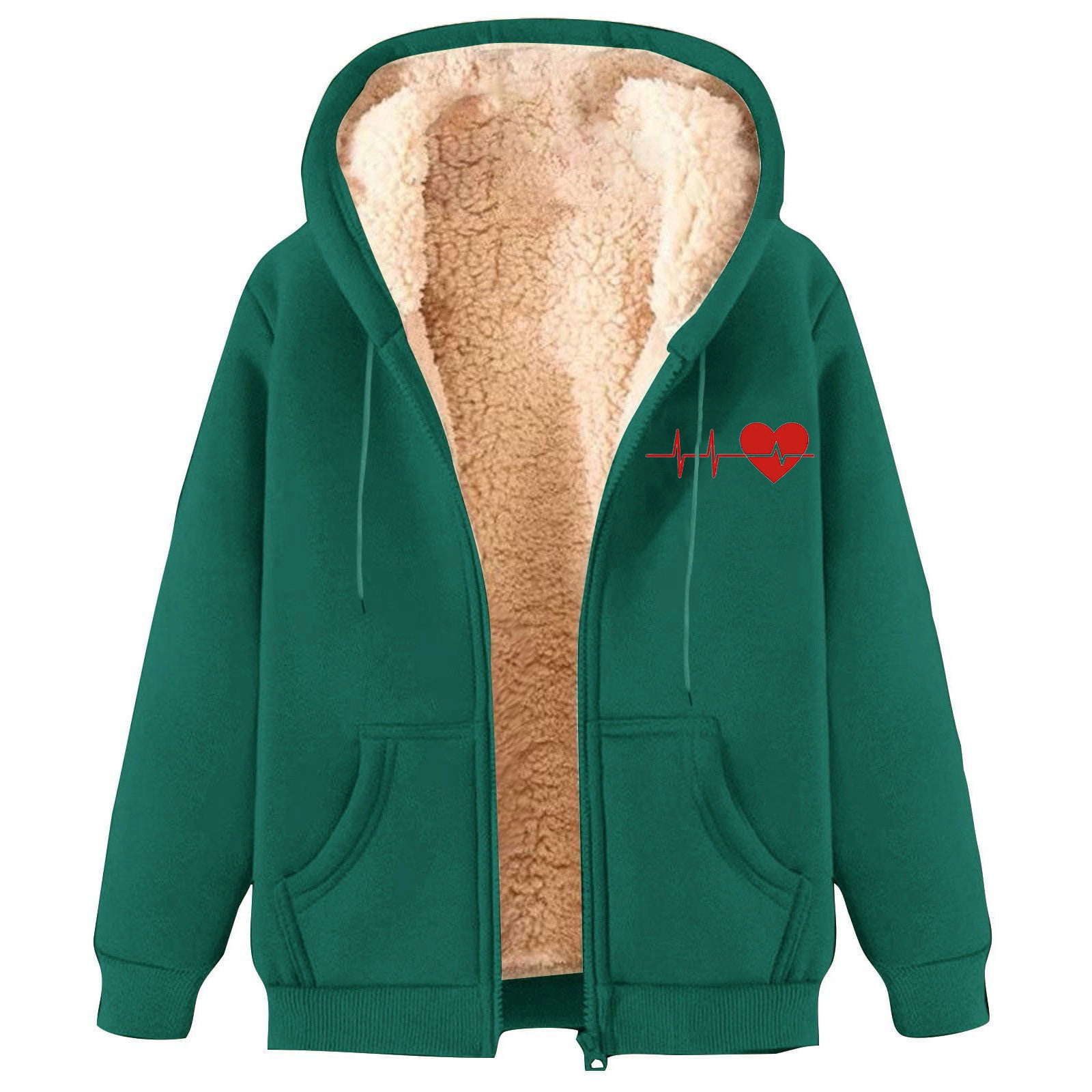 Ashirexll Womens Fleece Coats, Winter Coats for Women, Fashion Printed ...