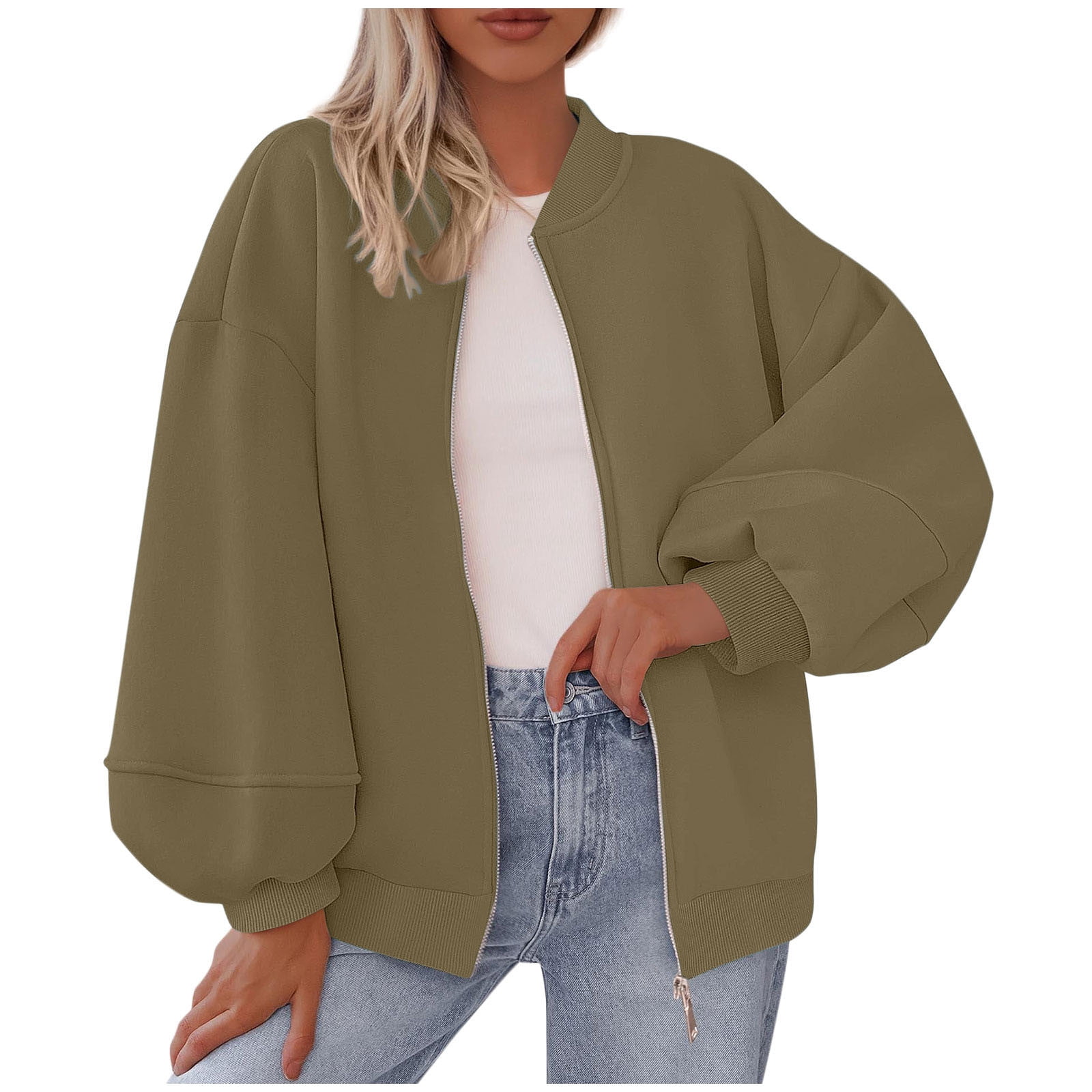 Ashirexll Womens Fleece Coats, Womens Winter Coats, Solid Color Double ...