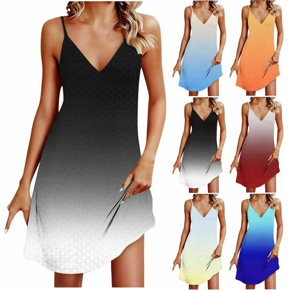 Ashirexll Womens Summer Dresses, Casual Dresses for Women, Summer Solid ...