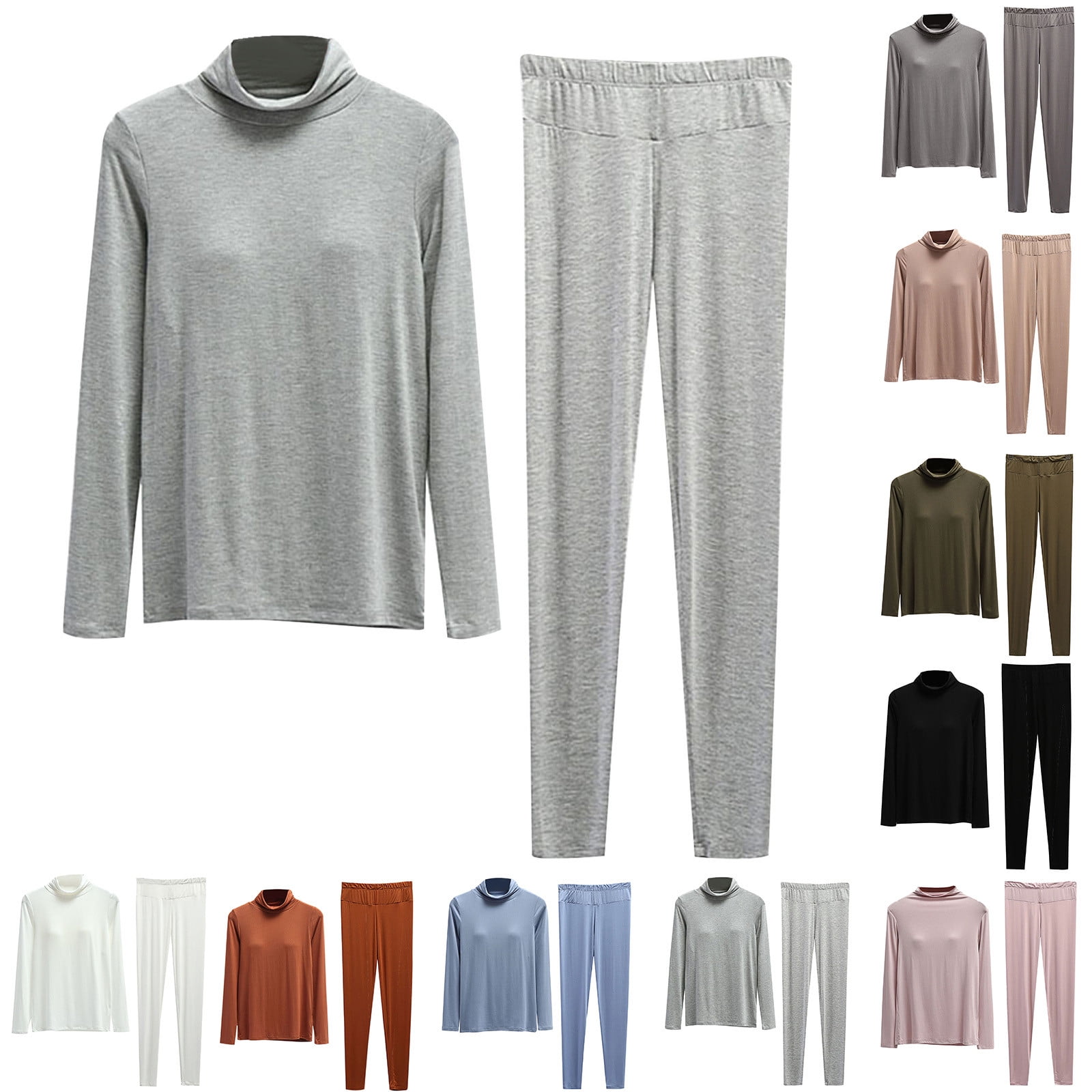 Ashirexll Womens Two Piece Sets, Fuzzy Pajamas for Women, Solid Color ...