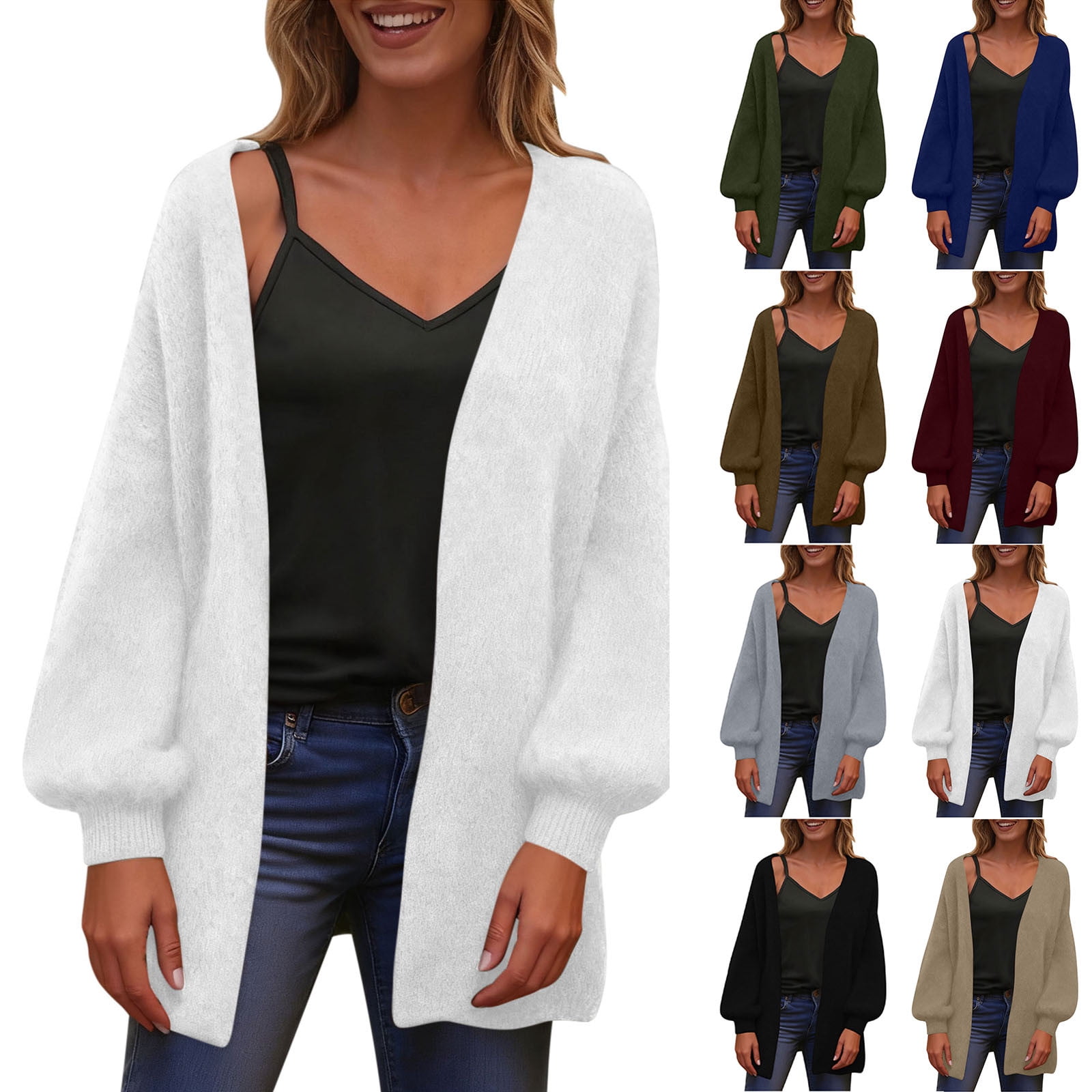 Ashirexll Womens Winter Coats, Lightweight Cardigans for Women, Solid ...