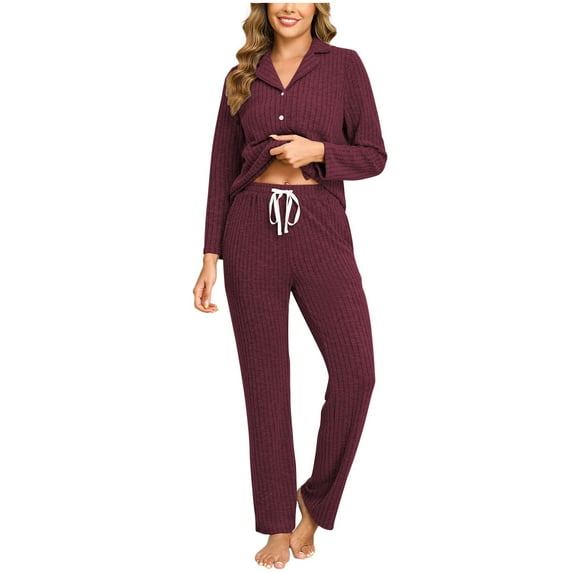 Ashirexll Womens Winter Sets, Fuzzy Pajamas for Women, Solid Color ...