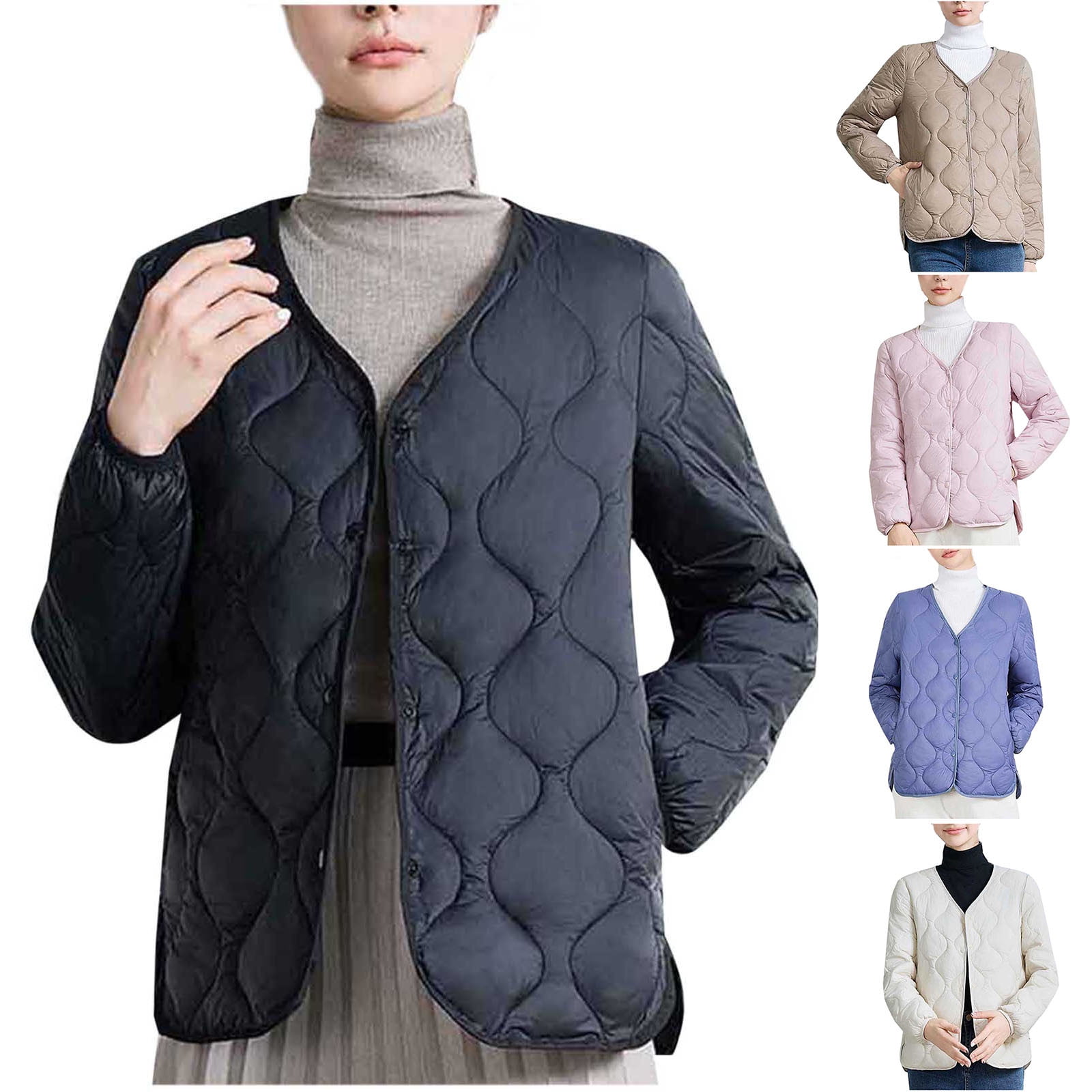 Ashirexll Womens Winter Tops Long Sleeve Tops Fashion Casual Loose ...