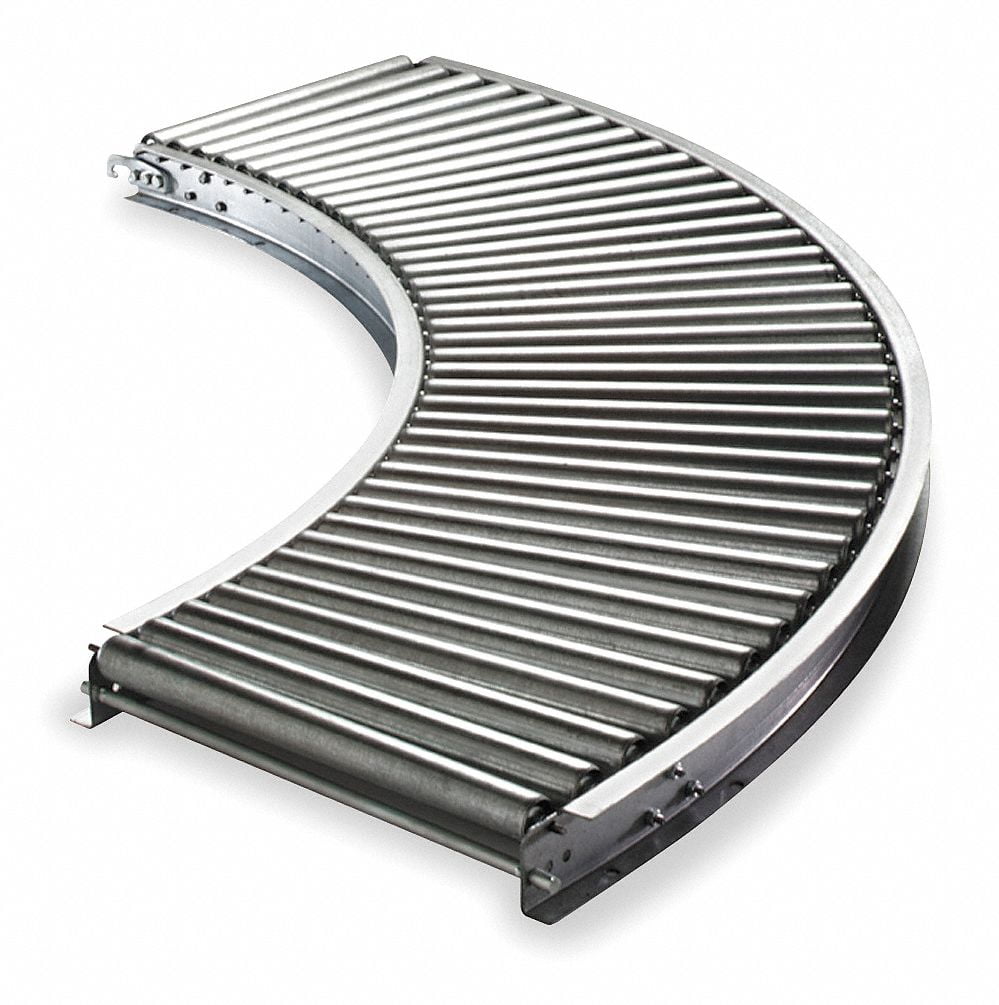 Ashland Conveyor Roller Conveyor,16" BF,Galvanized Steel 11F90EG15B16 ...