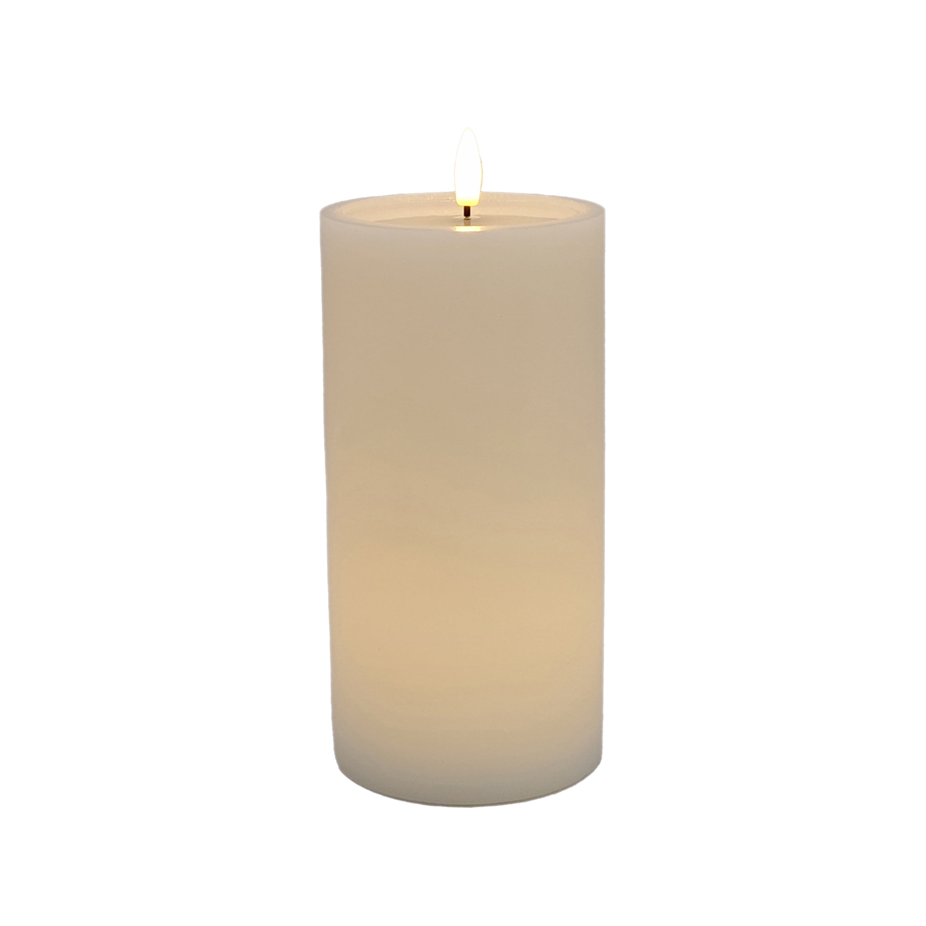 Ashland LED Wax Pillar Candle – Realistic Flickering Flame with Wax ...