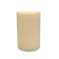 Ashland LED Wax Pillar Candle – Triple-Wick Flickering Flame with ...