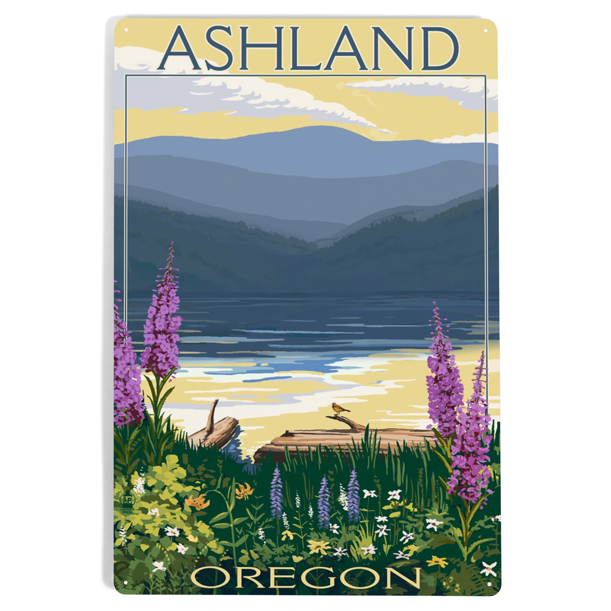 Ashland, Oregon, Lake and Mountain (12x18 Aluminum Art, Indoor Outdoor ...