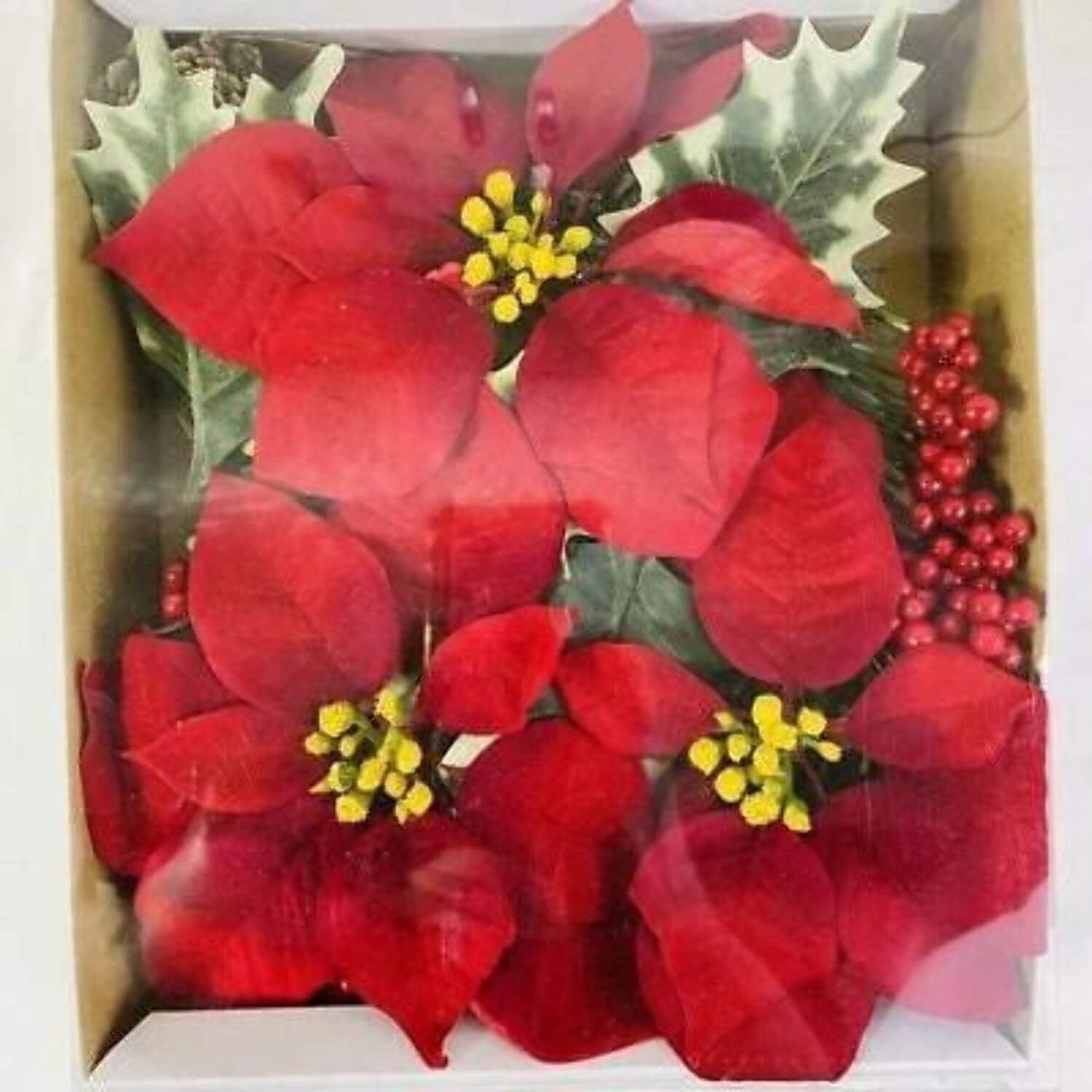 Ashland Red Poinsettia Floral Accent 35 Piece - Walmart.com