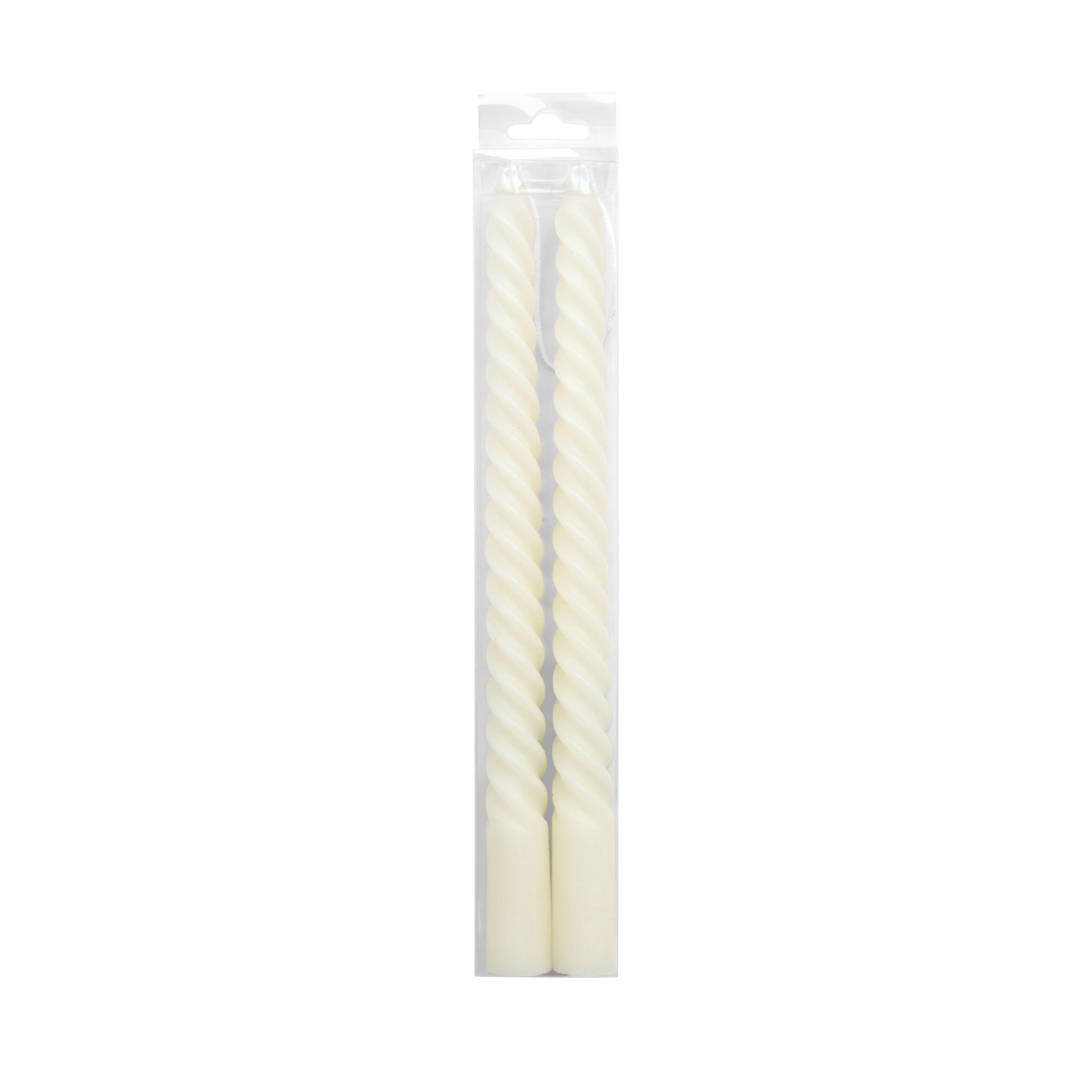 Ashland Twist Taper Candles - Decorative Sculptural Unscented Hand ...