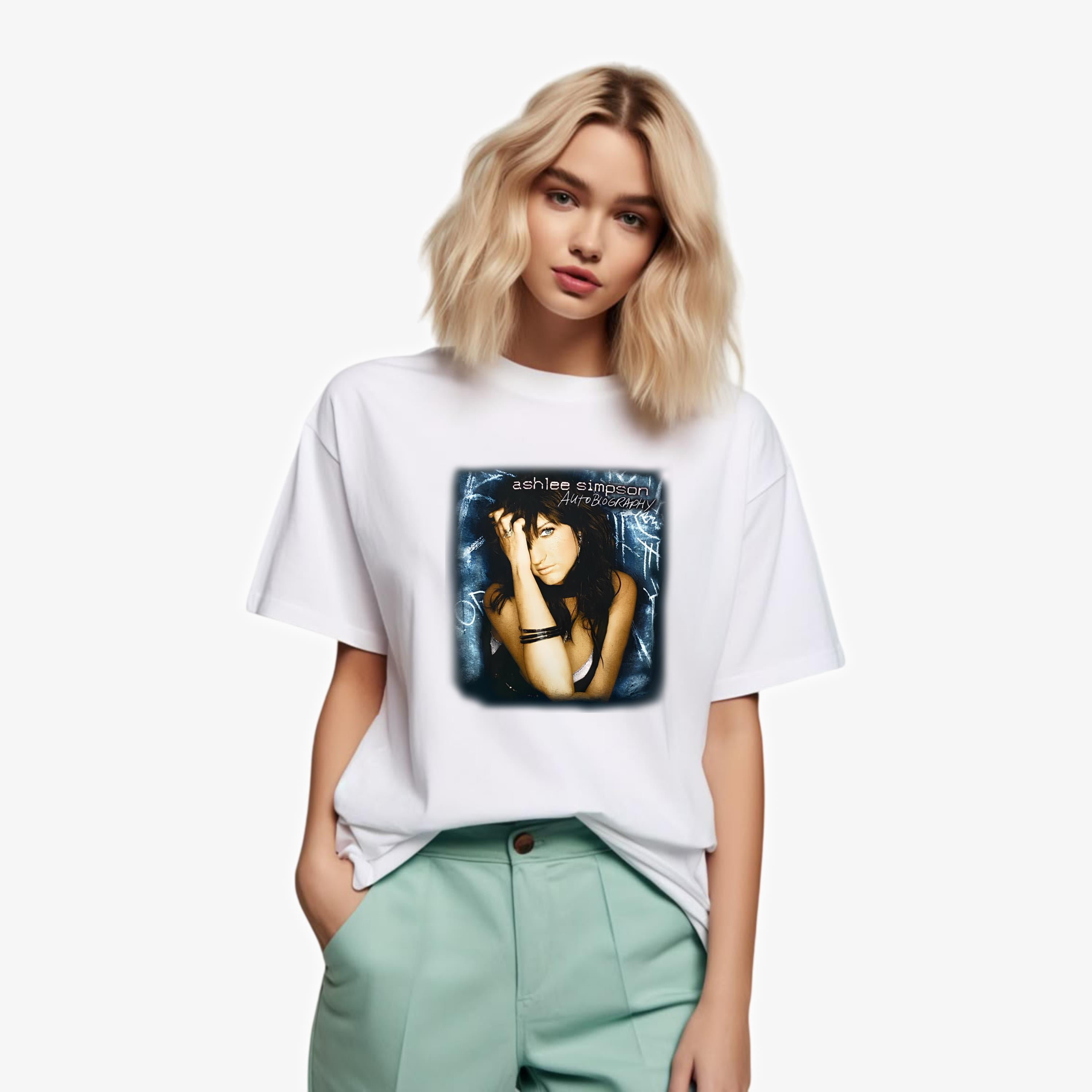 Ashlee Simpson Autobiography Tour Pop Concert Star T-Shirt, for men ...