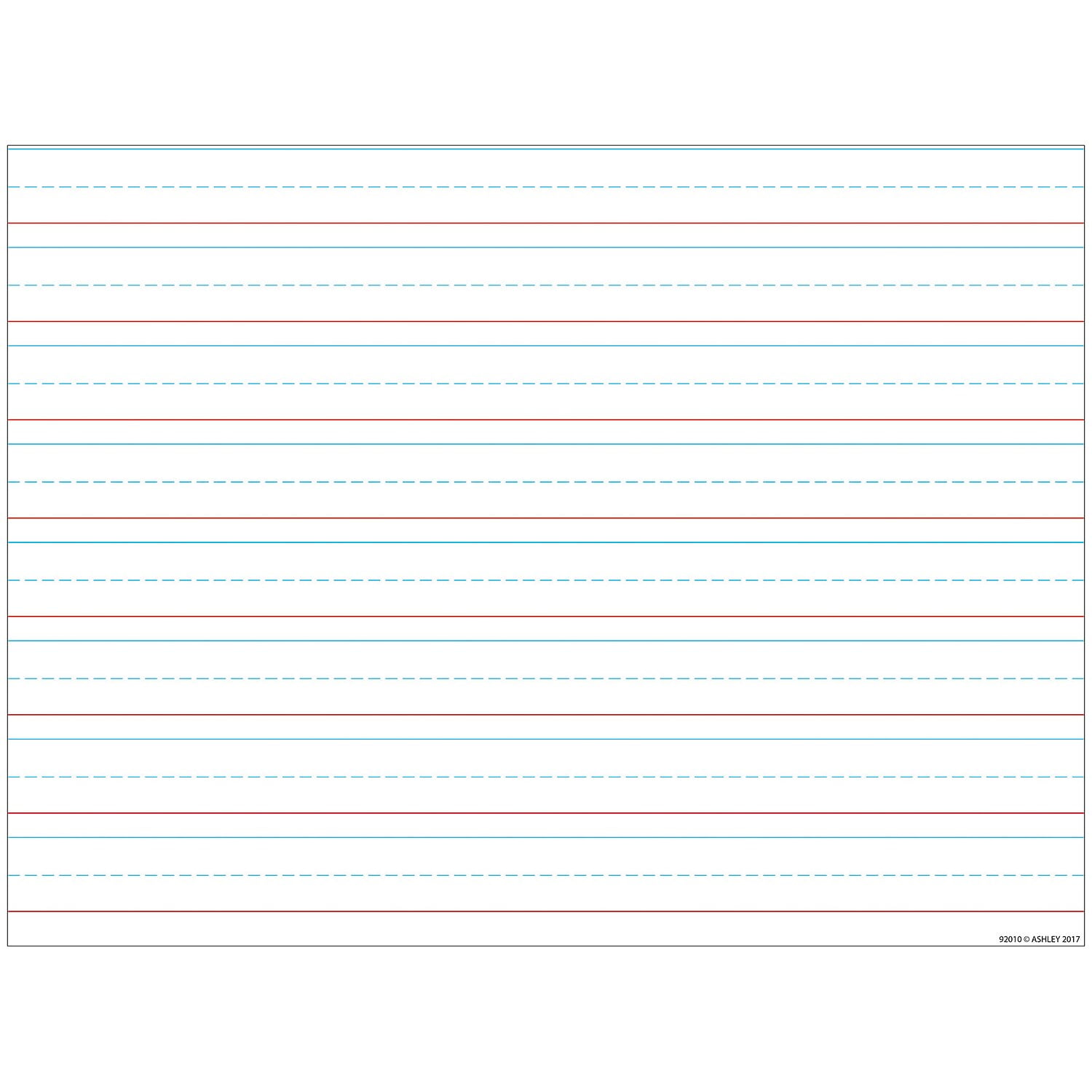 Ashley 17" x 22" Handwriting 3/4" Lined Smart Poly Chart (ASH92010 ...