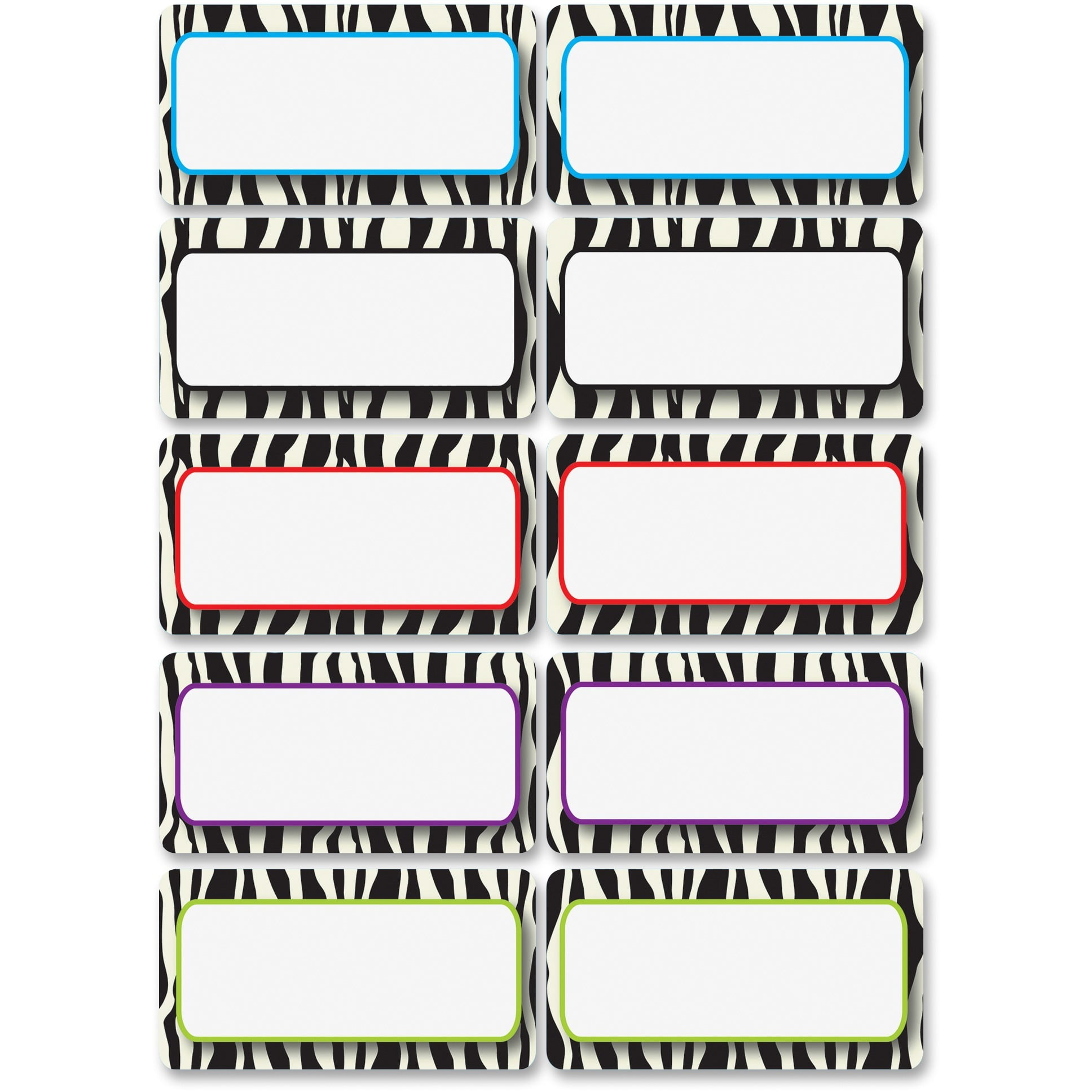 Ashley, ASH10116, Zebra Print DryErase Nameplate Magnet, 10 / Pack ...