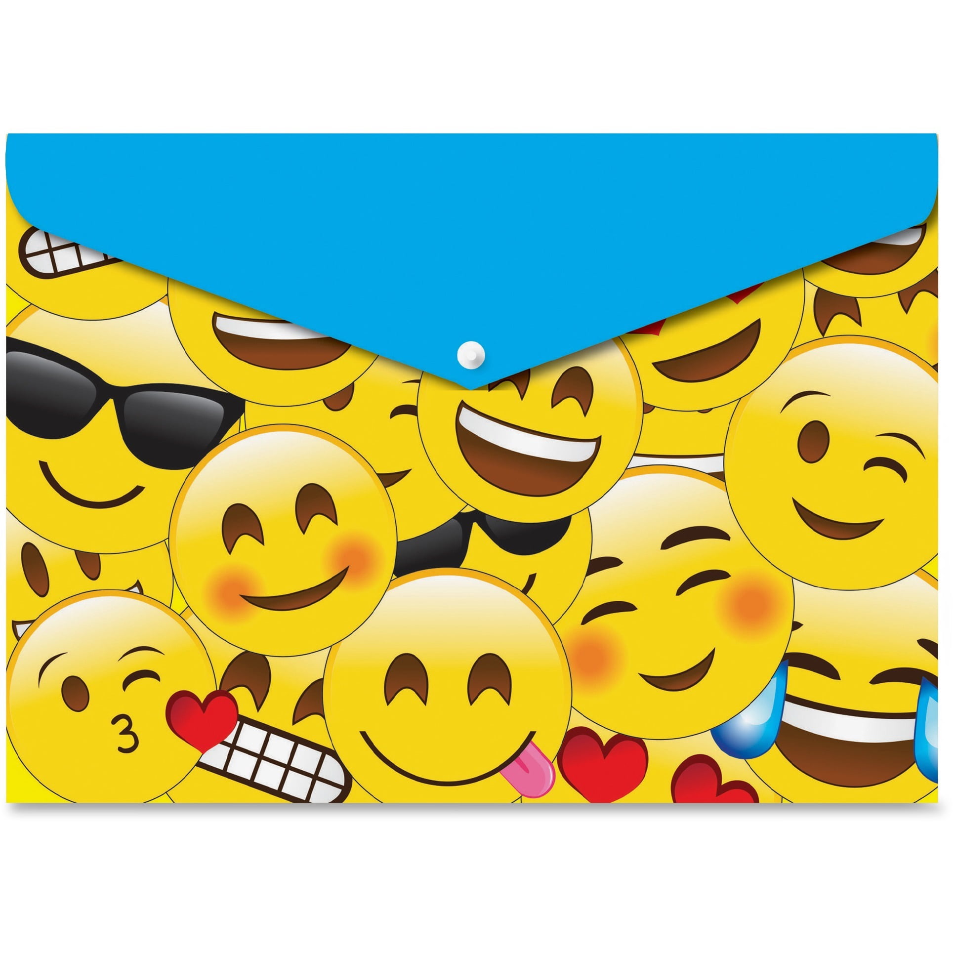 Ashley, ASH90601, Emojis Design Snap Poly Folders, 6 / Pack, Multi ...