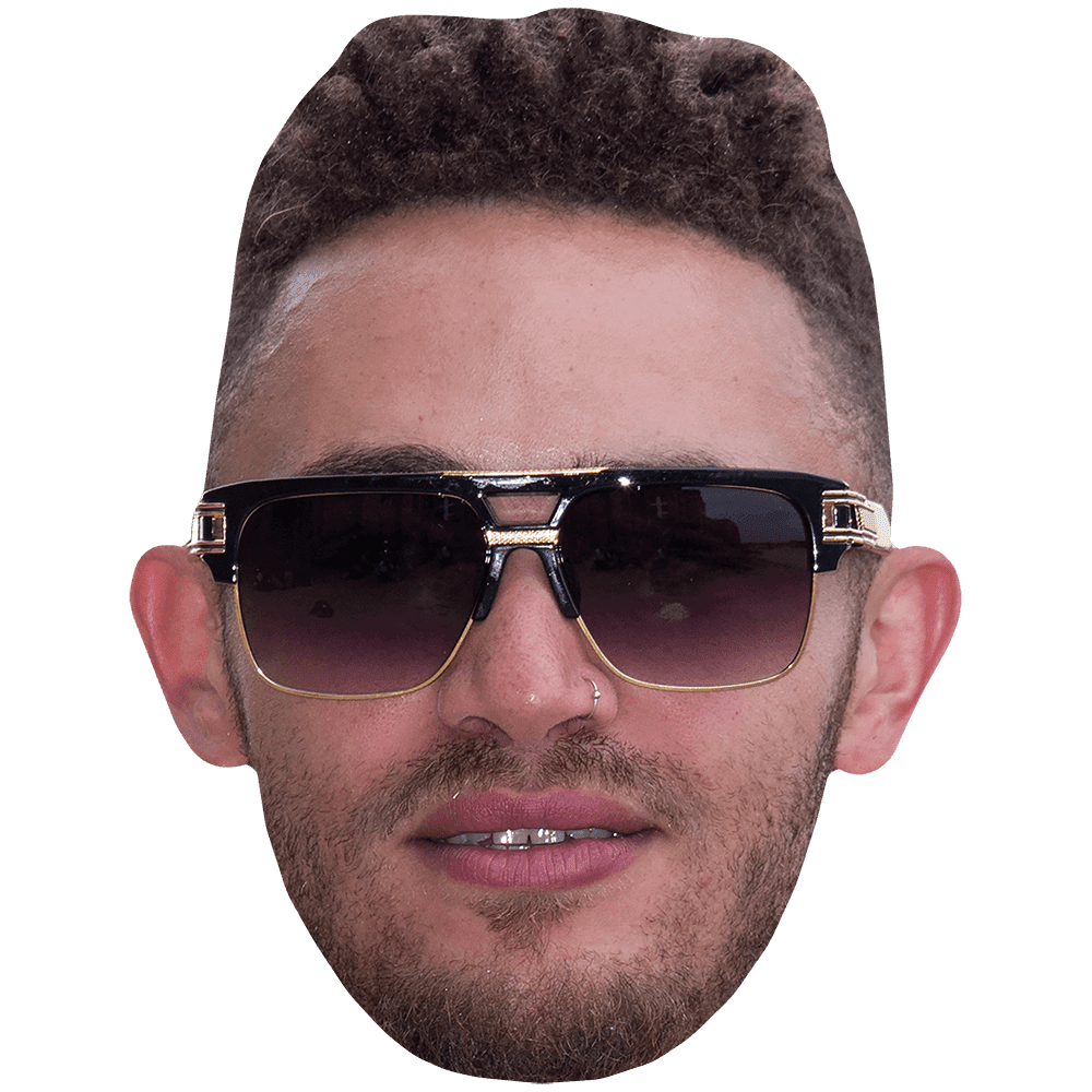 Ashley Cain (Glasses) Celebrity Mask, Flat Card Face, Fancy Dress Mask ...