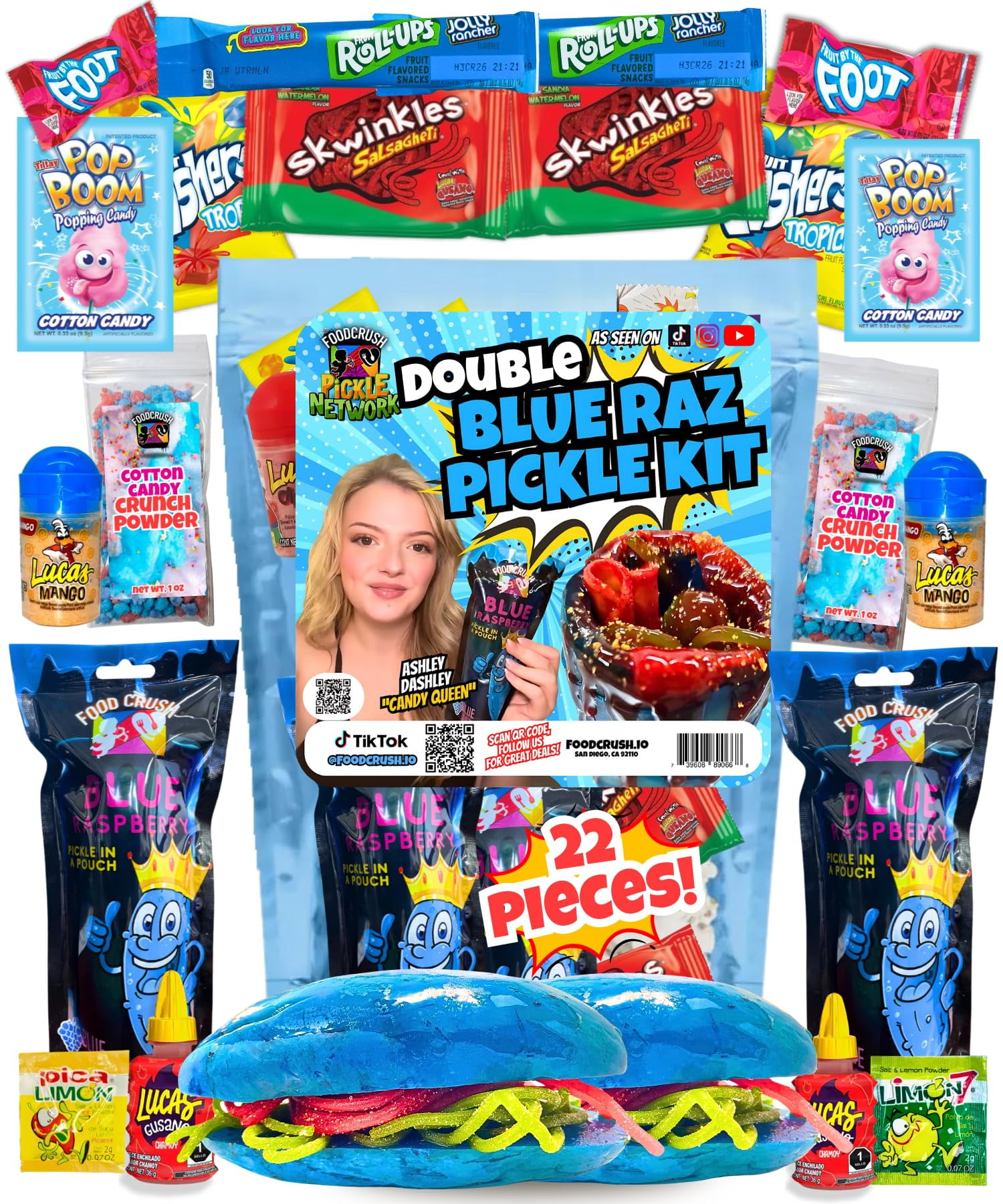 Ashley Dashley's Double Blue DEF29 Raspberry Pickle Kit-Gift Pouch-2 ...
