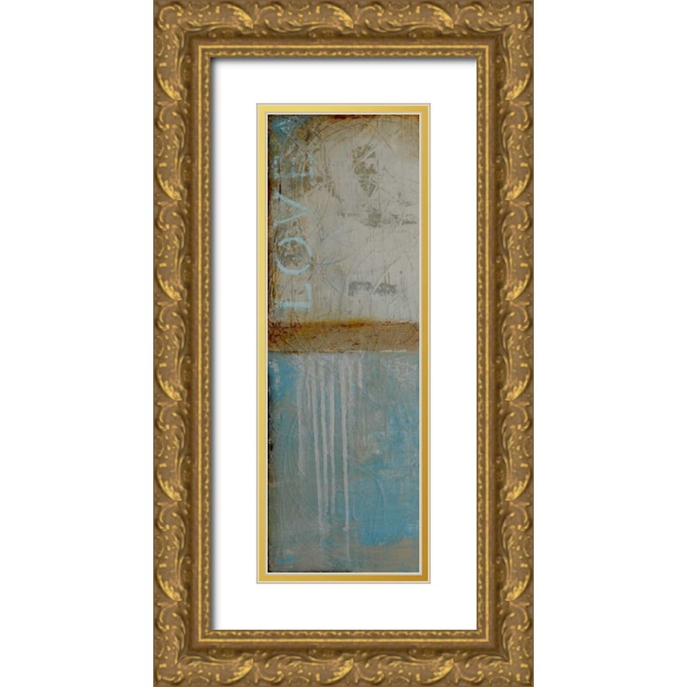 Ashley, Erin 11x24 Gold Ornate Wood Framed with Double Matting Museum Art Print Titled - Softly ...