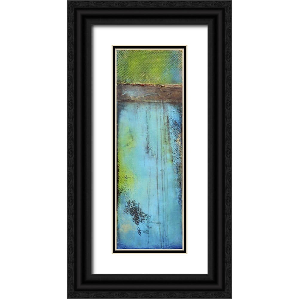 Ashley, Erin 13x32 Black Ornate Wood Framed with Double Matting Museum ...