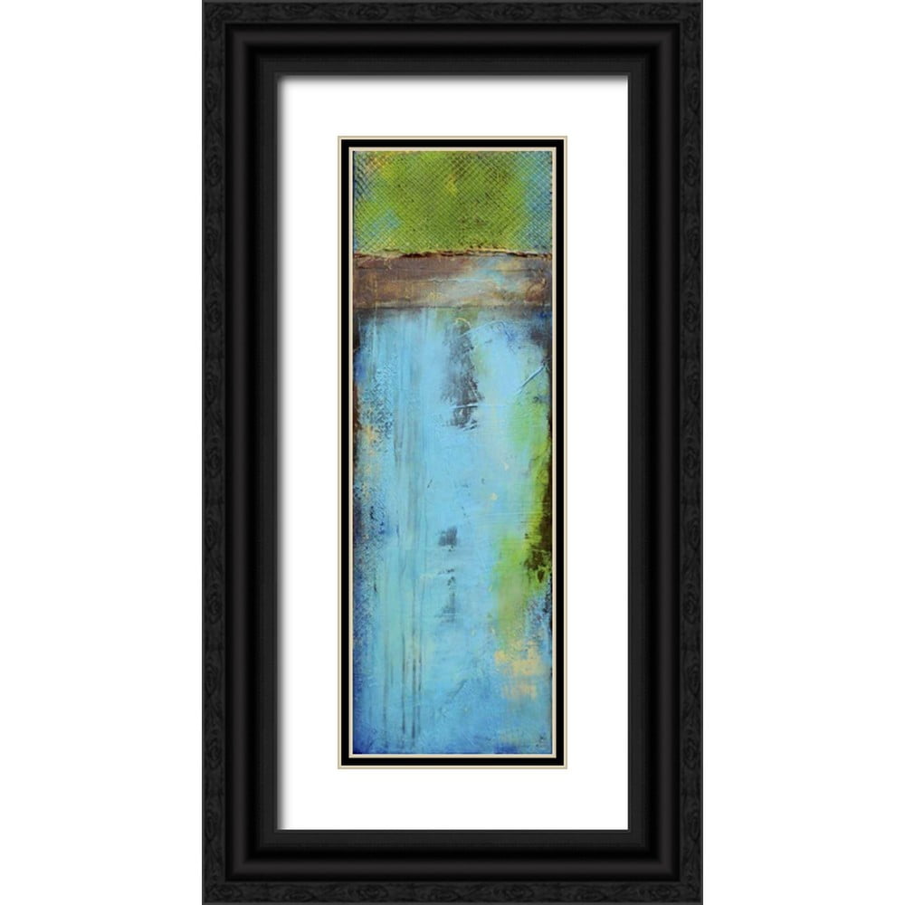 Ashley, Erin 13x32 Black Ornate Wood Framed with Double Matting Museum ...