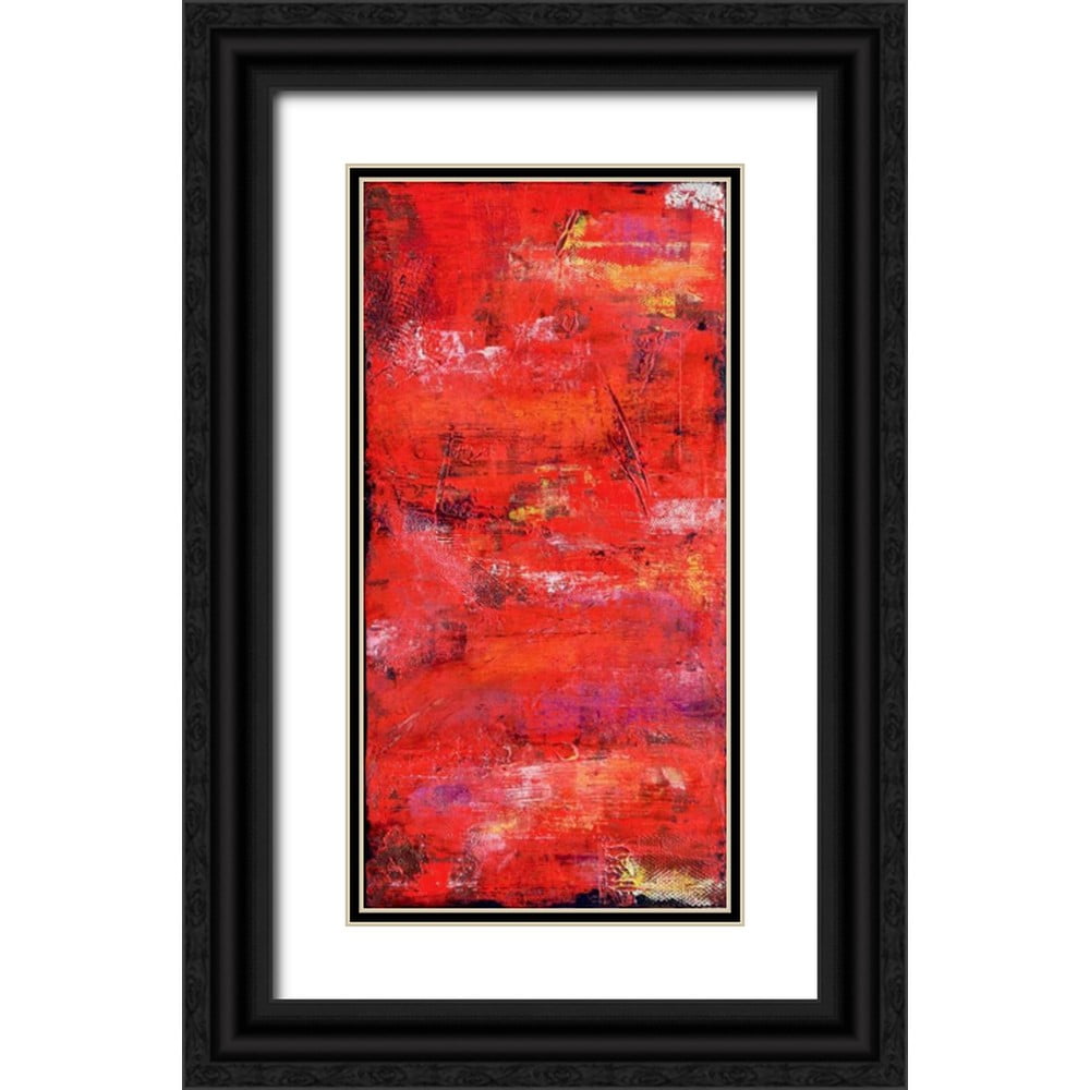 Ashley, Erin 14x24 Black Ornate Wood Framed with Double Matting Museum Art Print Titled - Red ...
