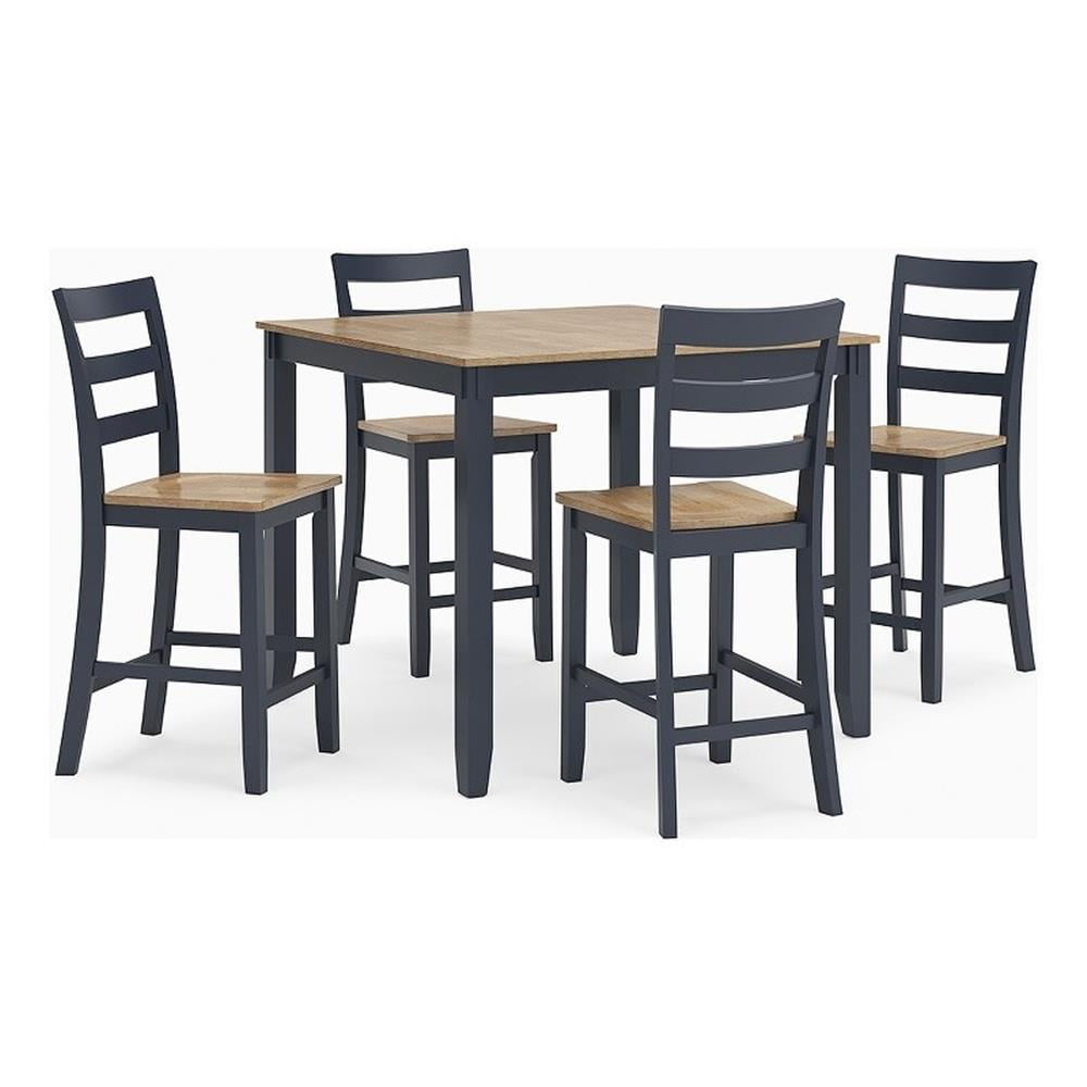 Ashley Furniture Gesthaven Blue Counter Height Dining Table Set - Set ...